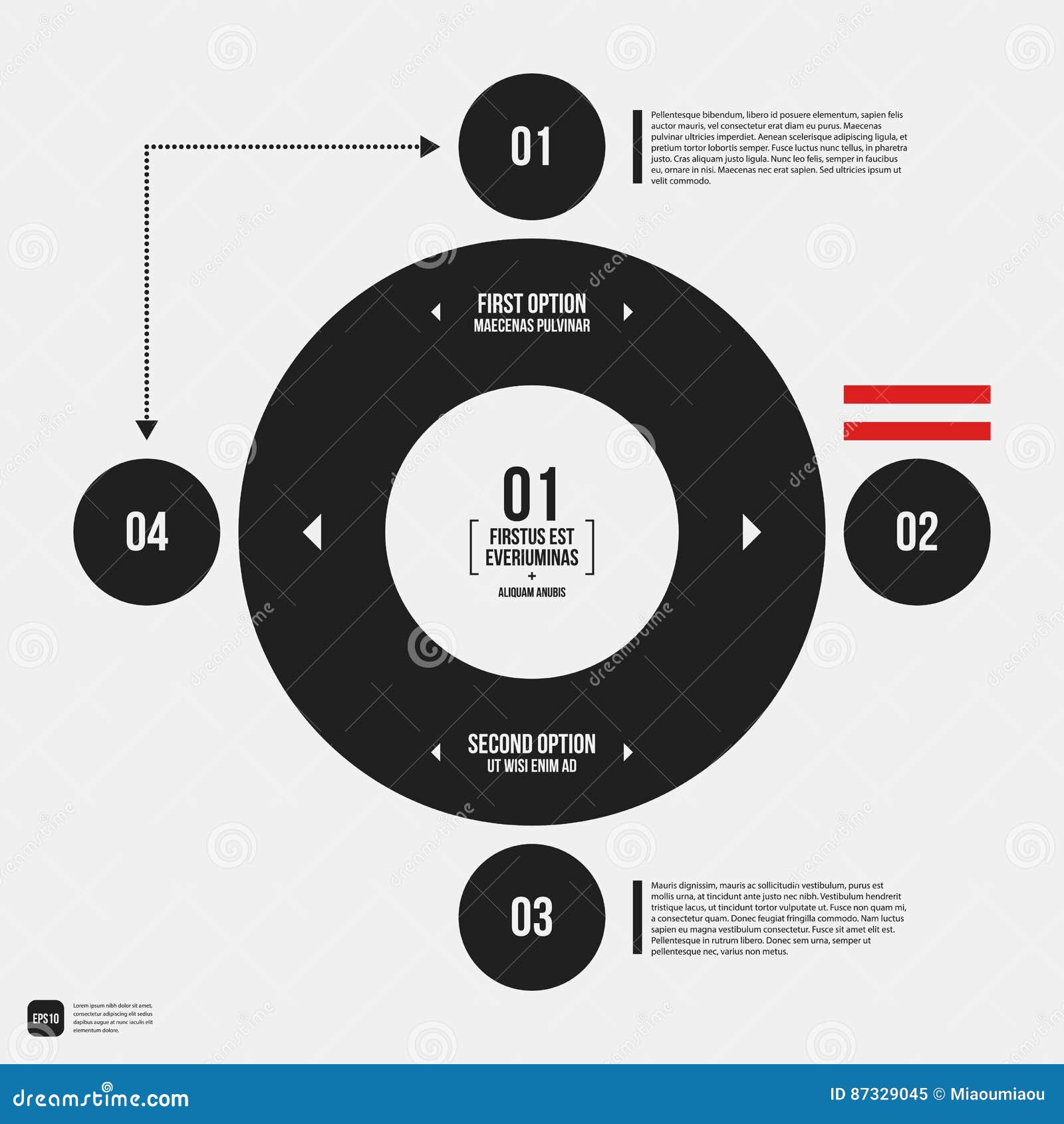 Modern Corporate Graphic Template with Black Elements Stock Vector ...