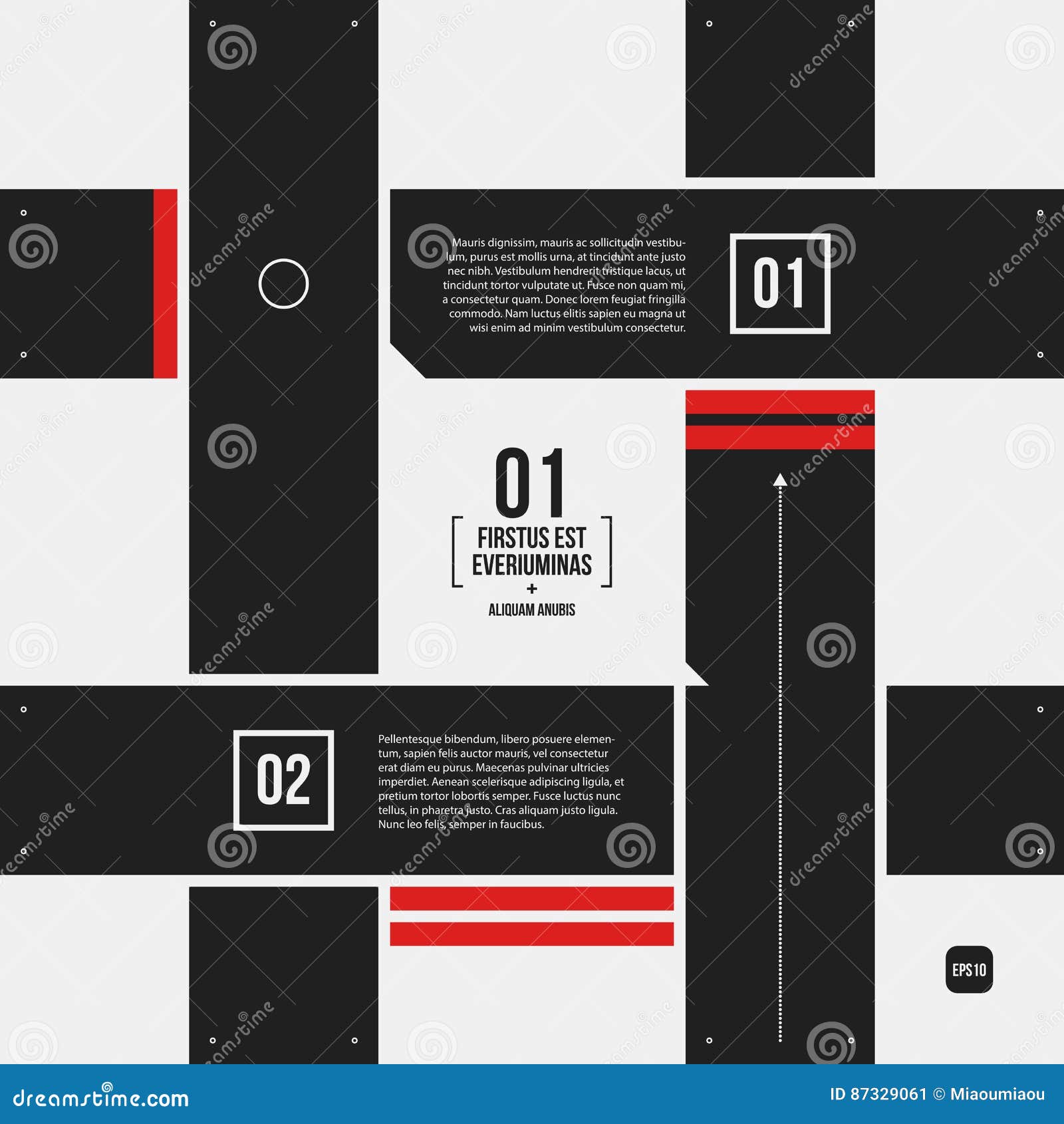 Modern Corporate Graphic Template with Black Elements Stock Vector ...
