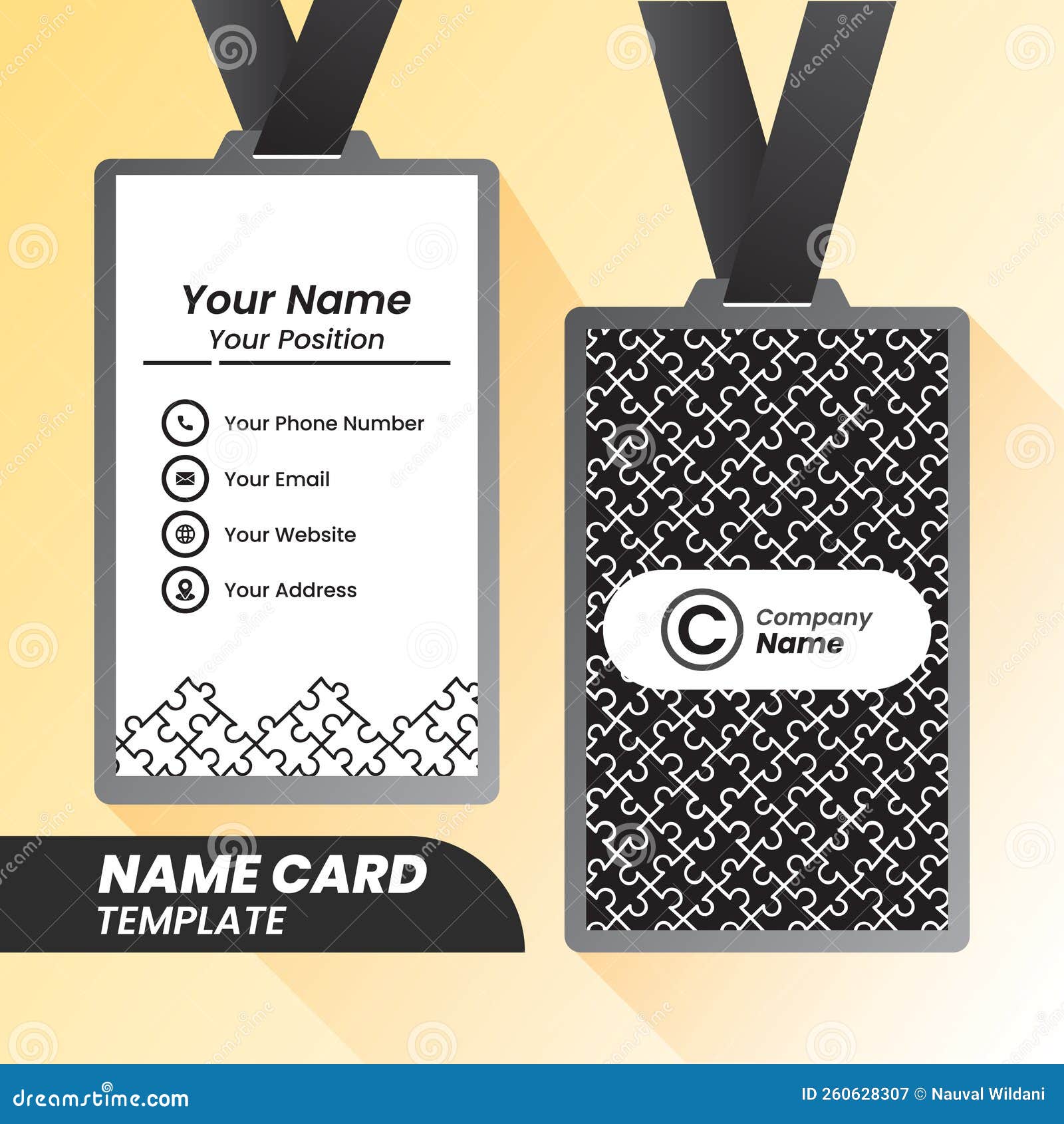 Modern Corporate Name Card Design . Double Sided Name Card Design ...