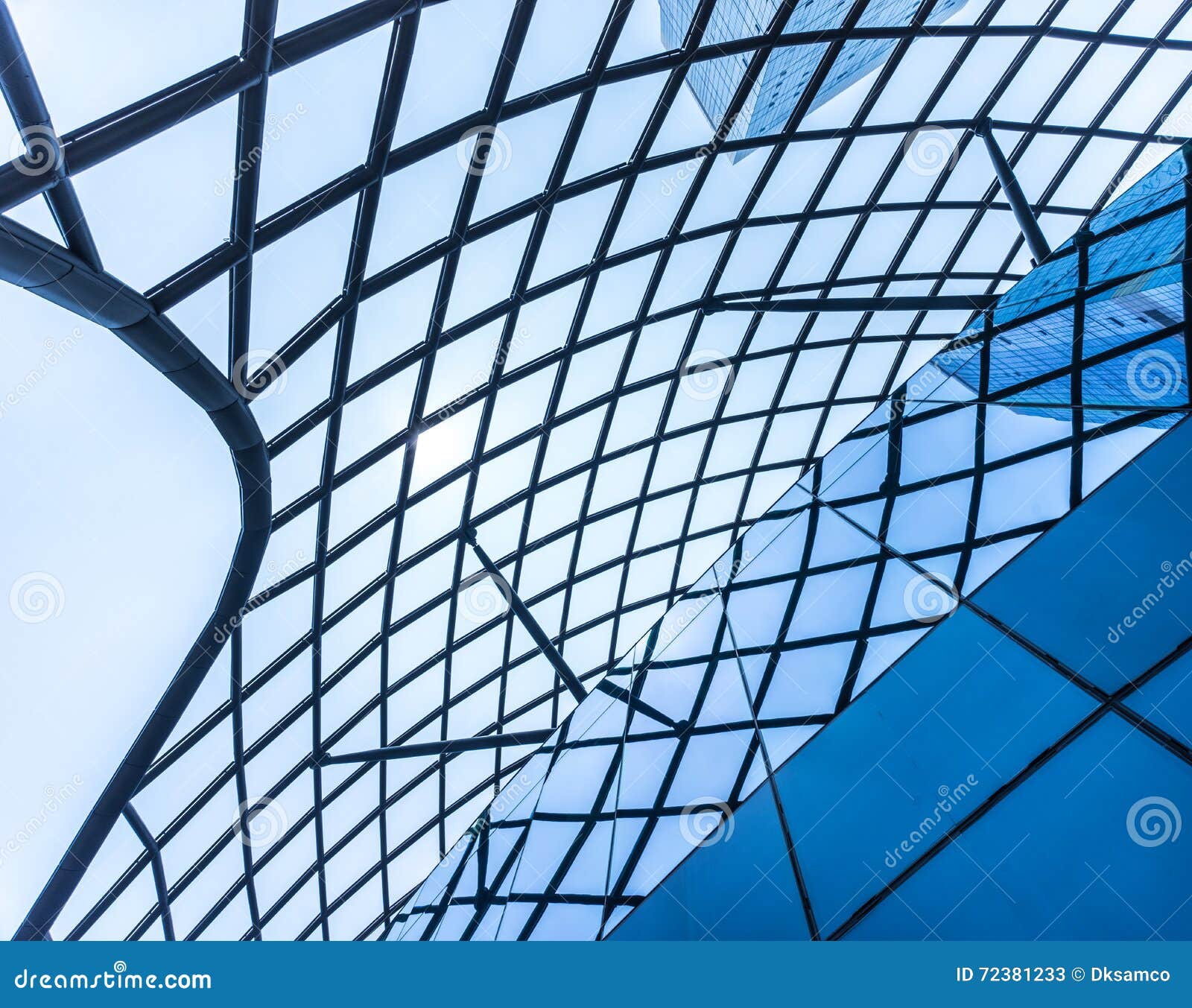 Modern Corporate Office Building and Blue Sky with Clouds Stock Image ...