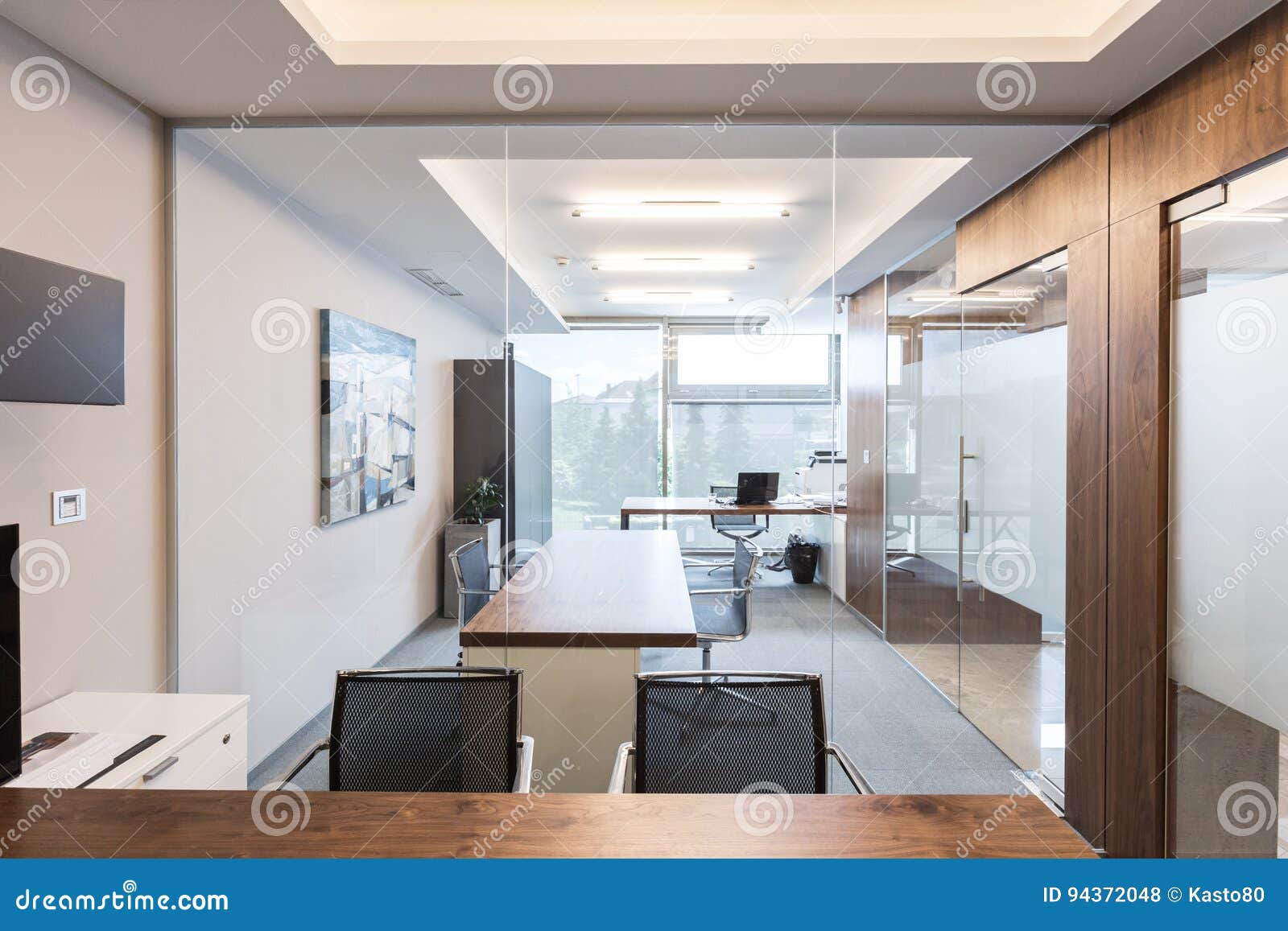 Modern Corporate Office Interior. Stock Photo - Image of chrome ...
