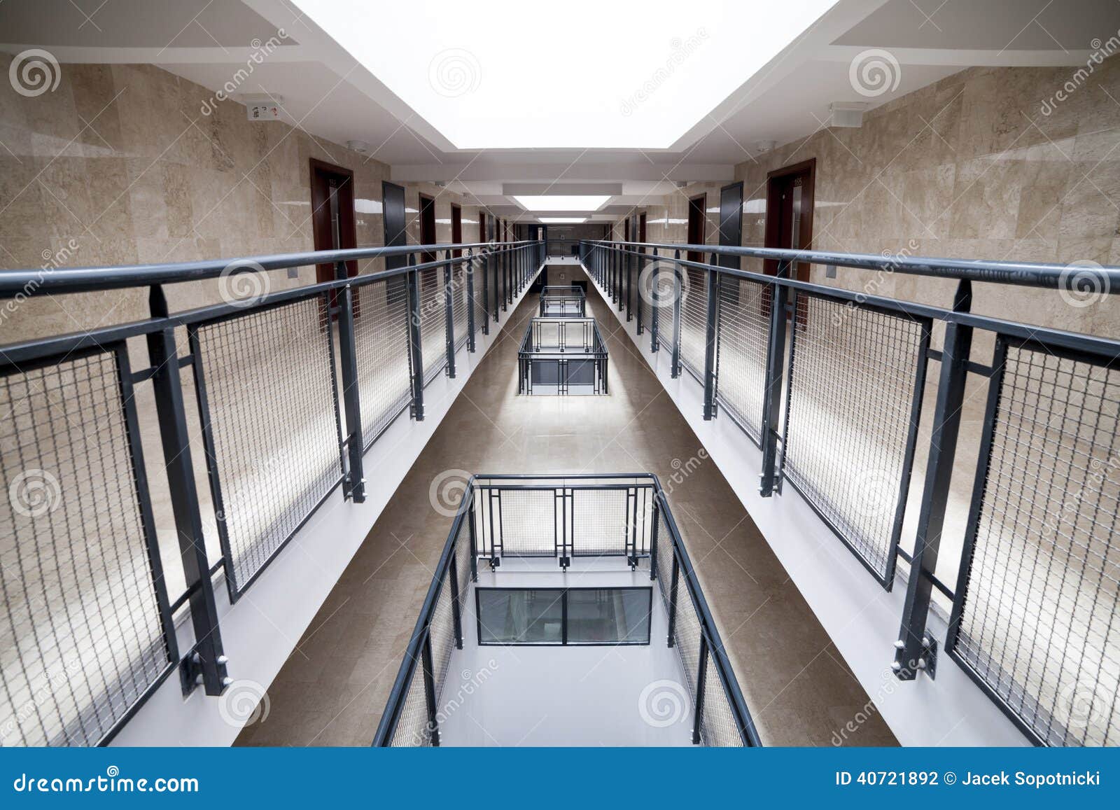 Modern Corridor in Apartment House Stock Photo - Image of construction ...