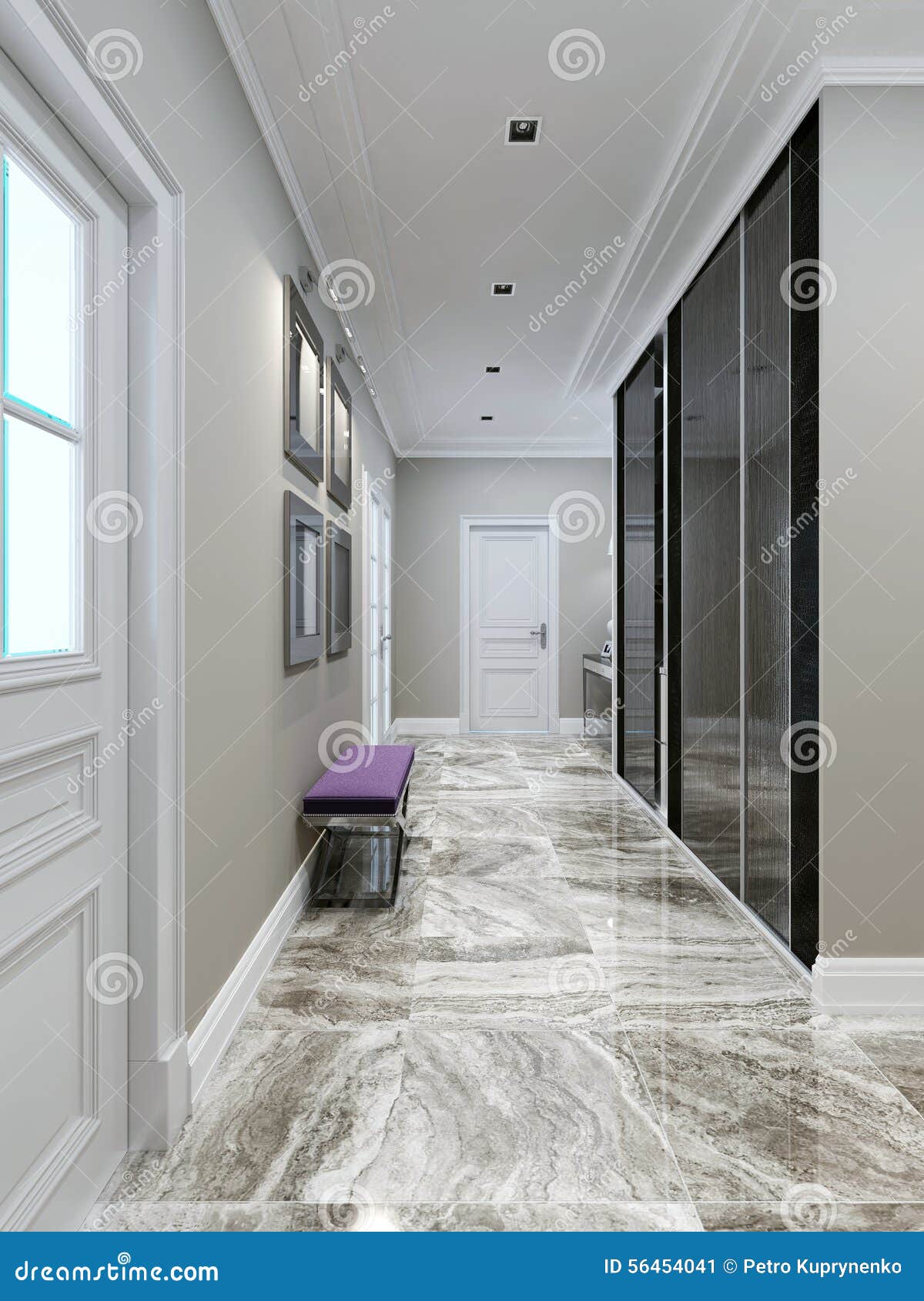 Modern corridor design stock image. Image of luxury, marble - 56454041