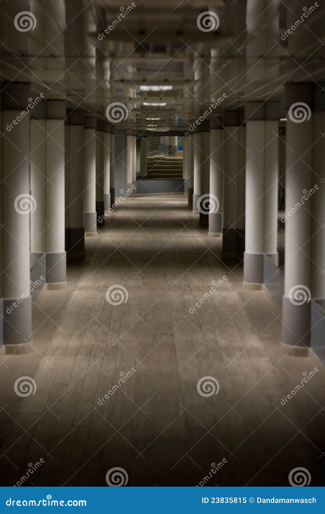 Modern Corridor with Mirrors Stock Image - Image of hall, place: 23835815