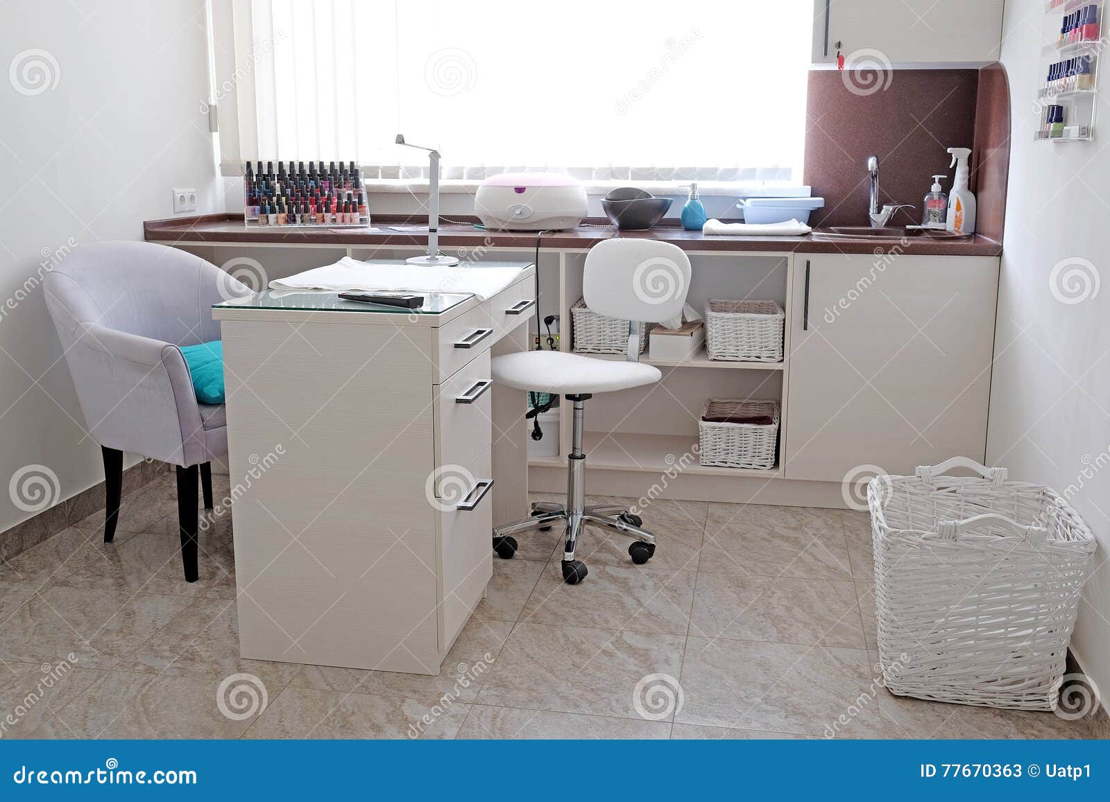 Modern cosmetology office stock image. Image of beautician - 77670363