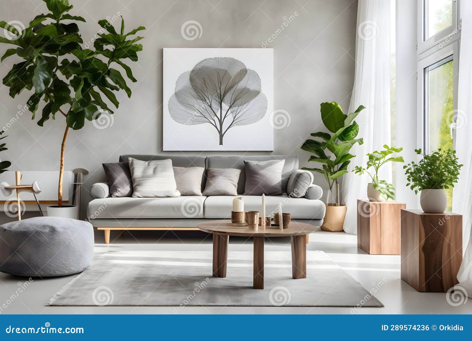 A Modern and Cosy Living Room - Home Design Theme Stock Photo - Image ...