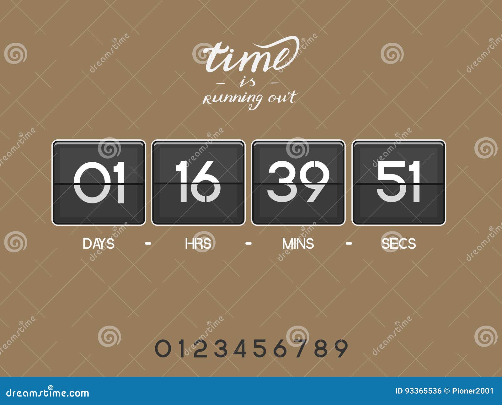 Modern countdown timer stock vector. Illustration of mechanical - 93365536