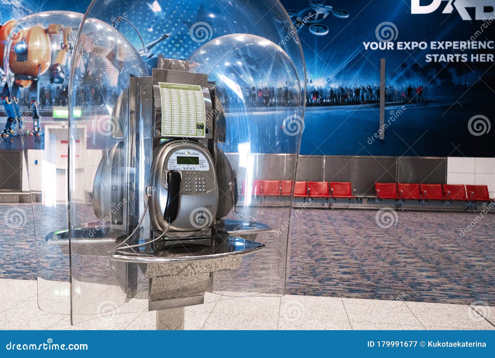 Modern Counter with Payphones at the Airport Editorial Photography ...