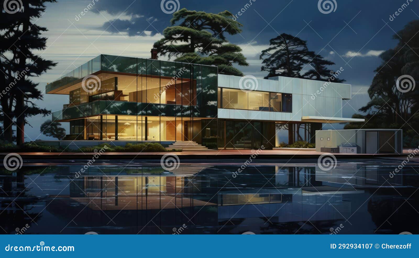 Modern Country House, Architecture Stock Image - Image of beautiful ...