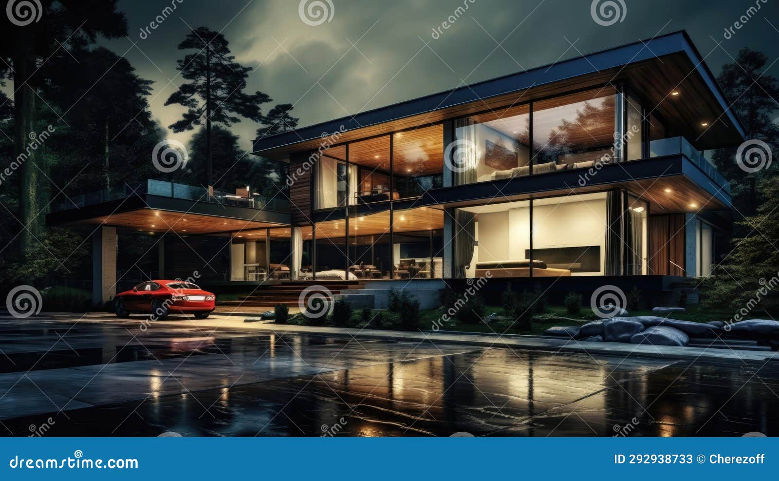 Modern Country House, Architecture Stock Image - Image of outdoor, home ...