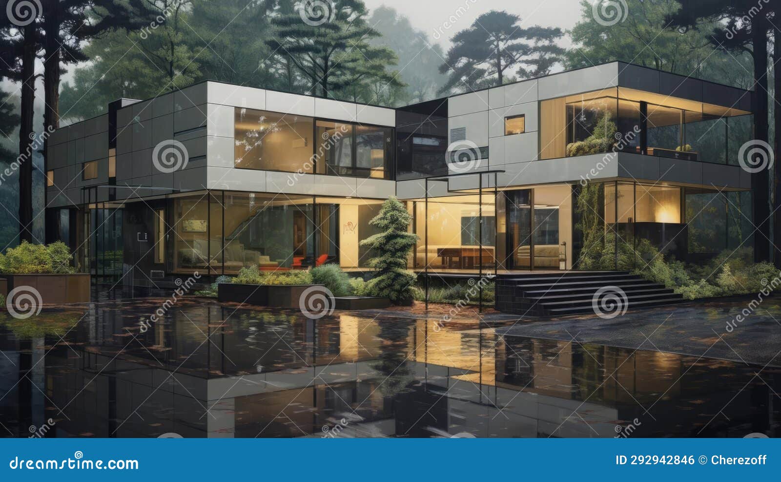 Modern Country House, Architecture Stock Photo - Image of architecture ...