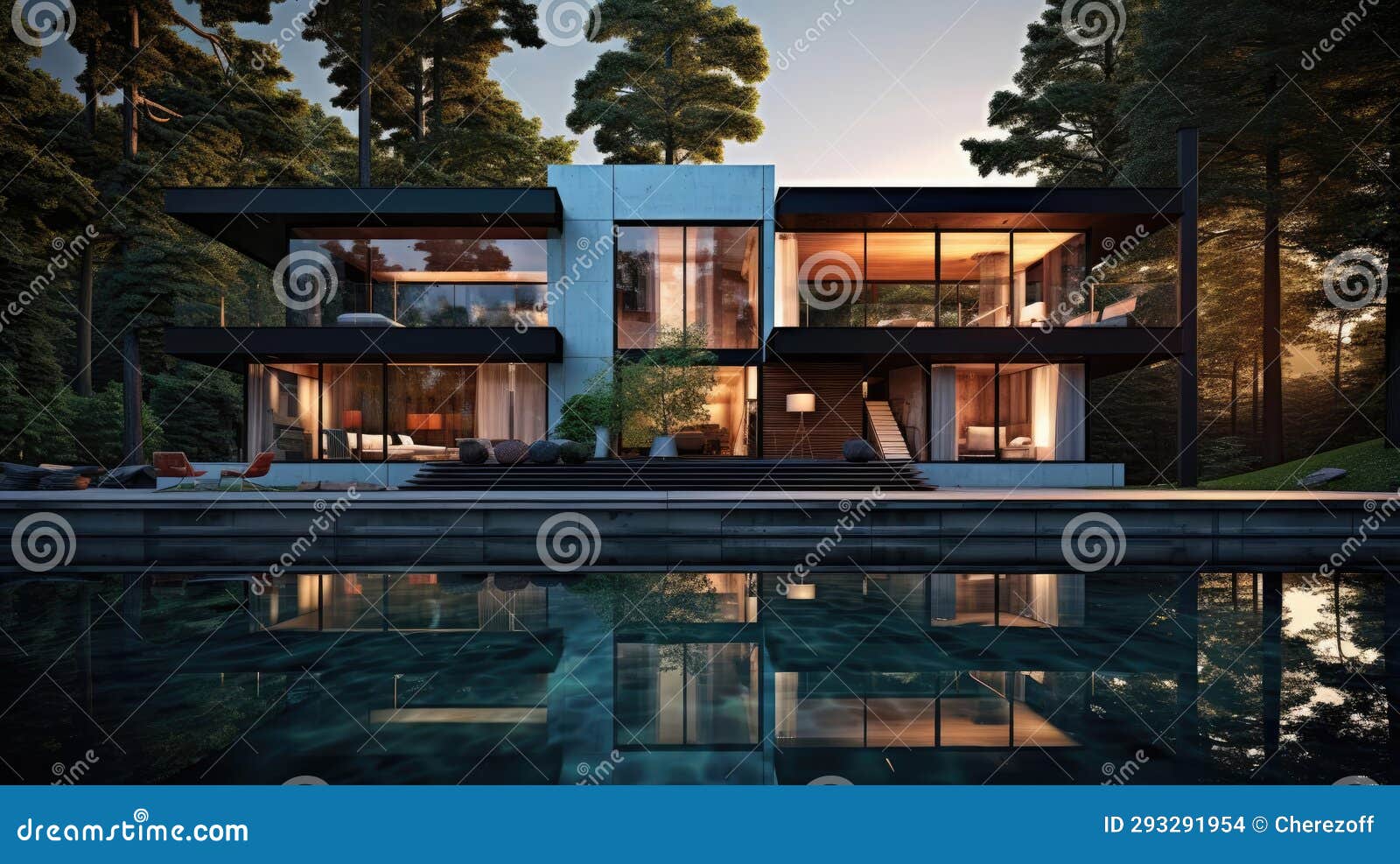 Modern Country House, Architecture Stock Photo - Image of contemporary ...