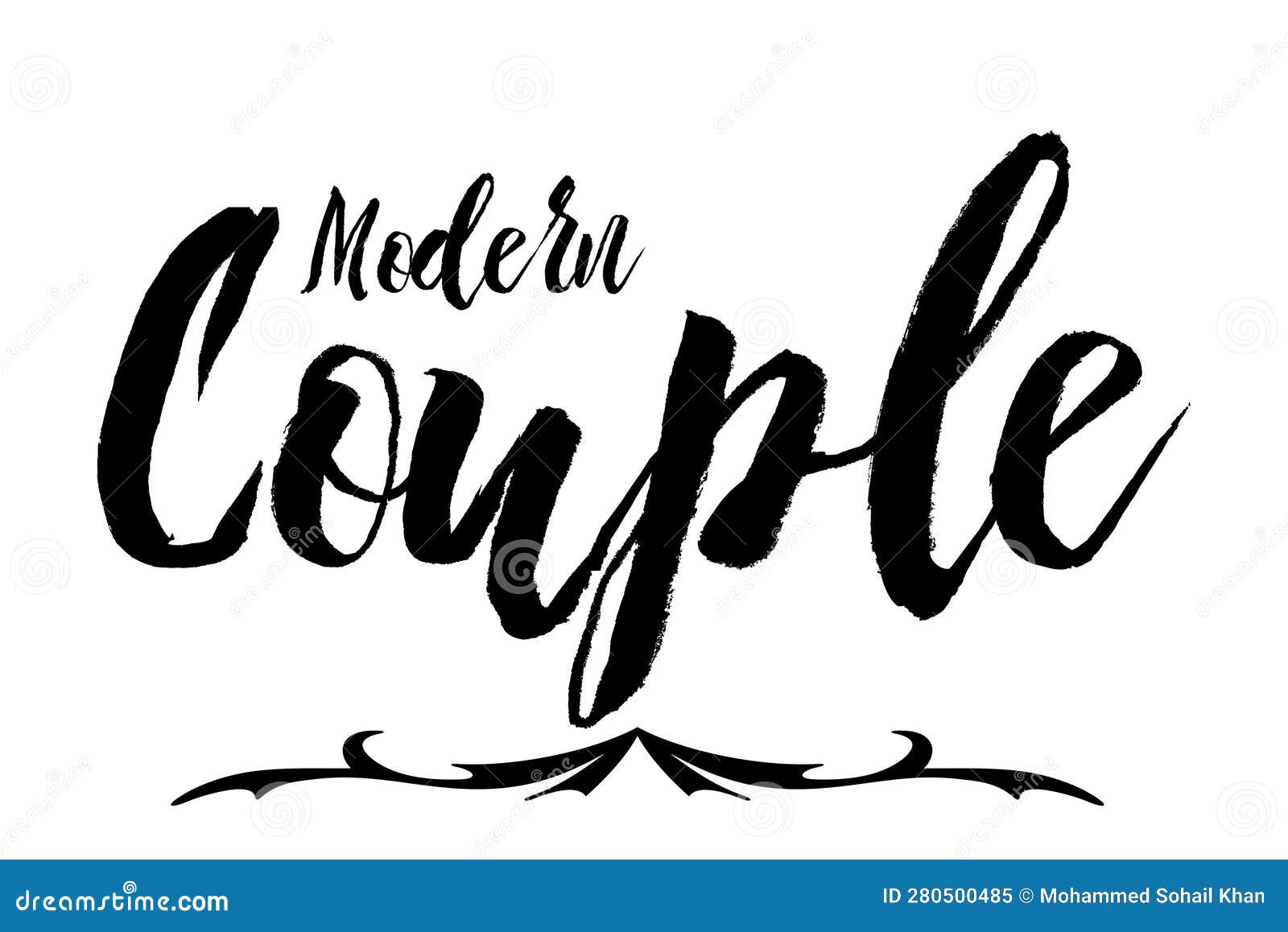 Modern Couple Elegant Grunge Typography Lettering Text Quote Vector ...