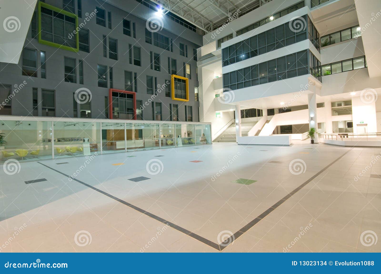 Modern Courtyard stock photo. Image of office, modern - 13023134