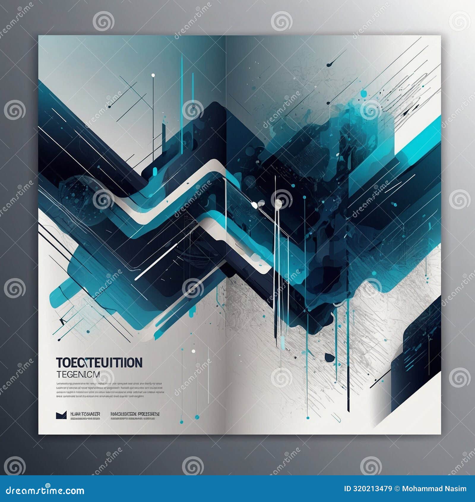 Abstract Vector Template in Hi-tech Style Stock Illustration ...