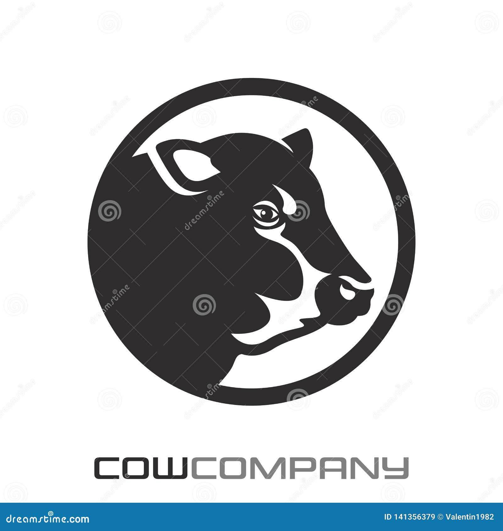 Modern Cow Logo. Vector Illustration. Stock Vector - Illustration of ...