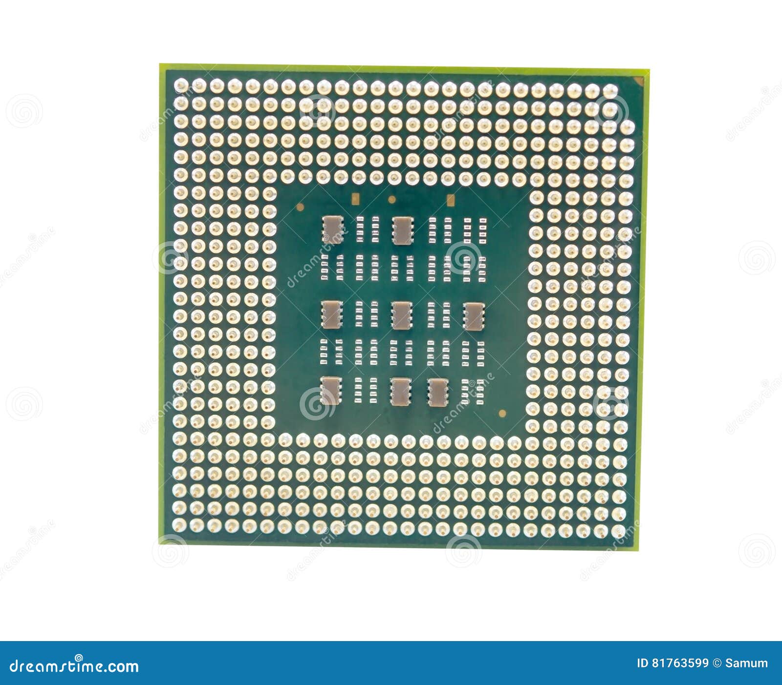 Modern CPU stock image. Image of chip, isolated, microchip - 81763599