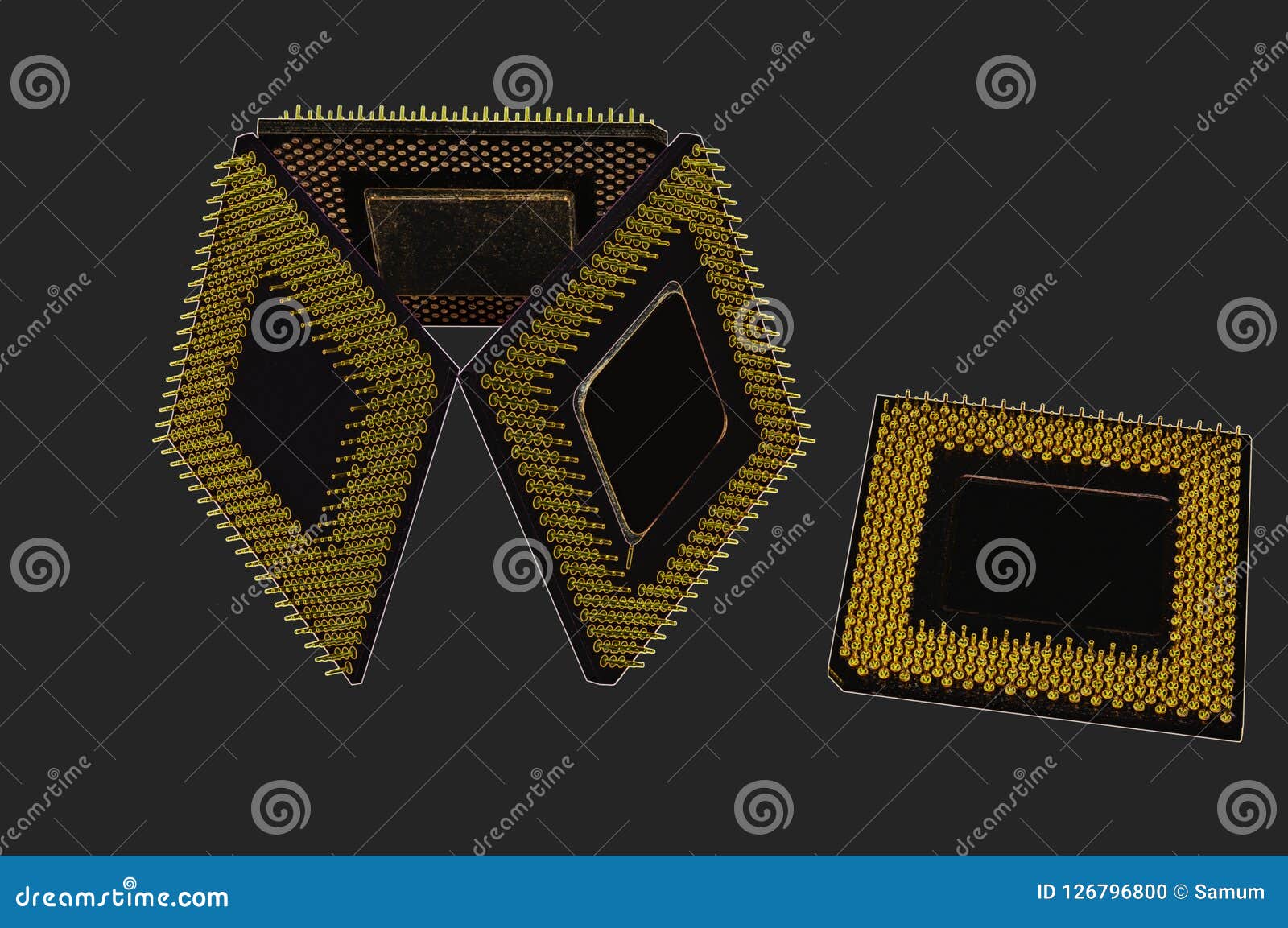 Modern CPU Isolated on White Stock Photo - Image of semiconductors ...