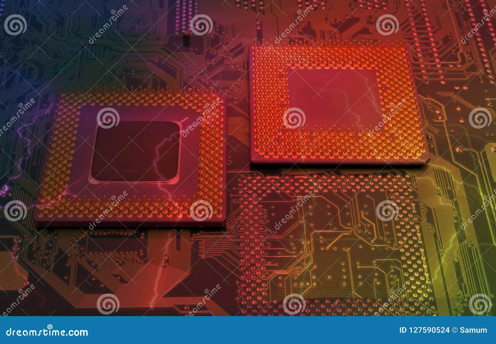 Modern cpu processors stock photo. Image of chip, processing - 127590524