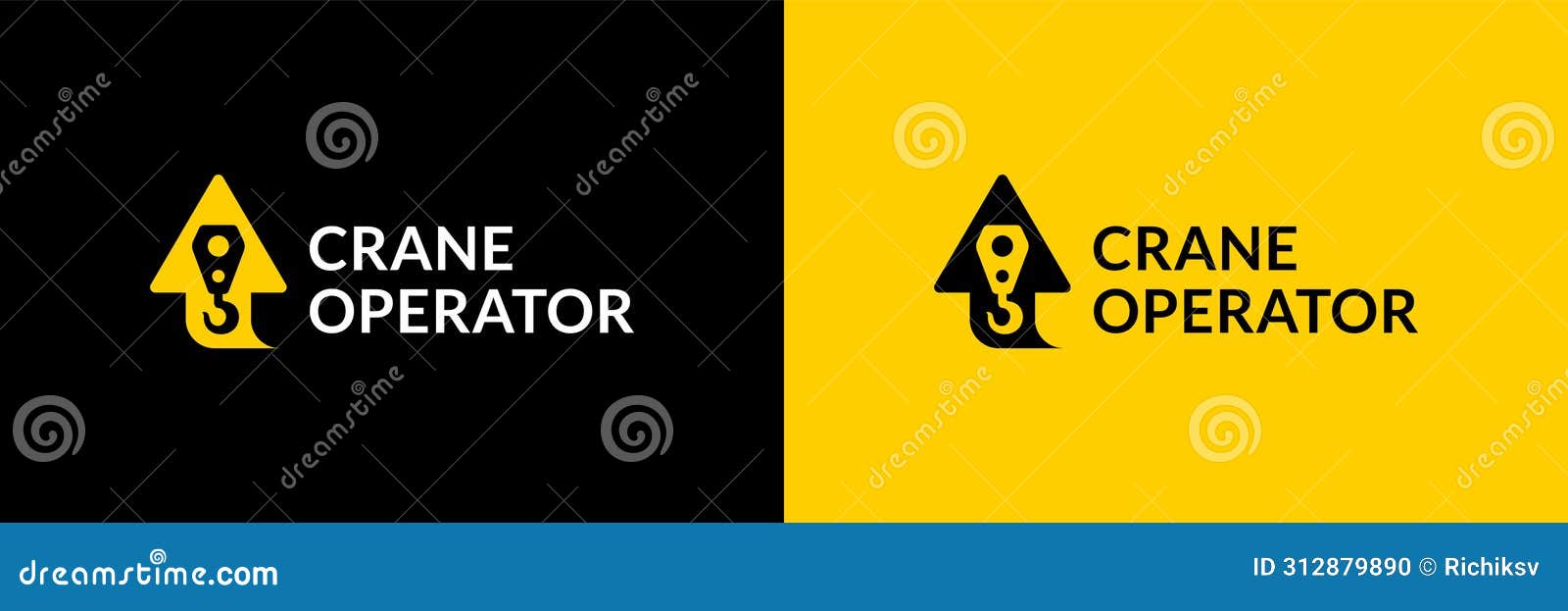 Modern Crane Operator Symbol Stock Vector - Illustration of ...