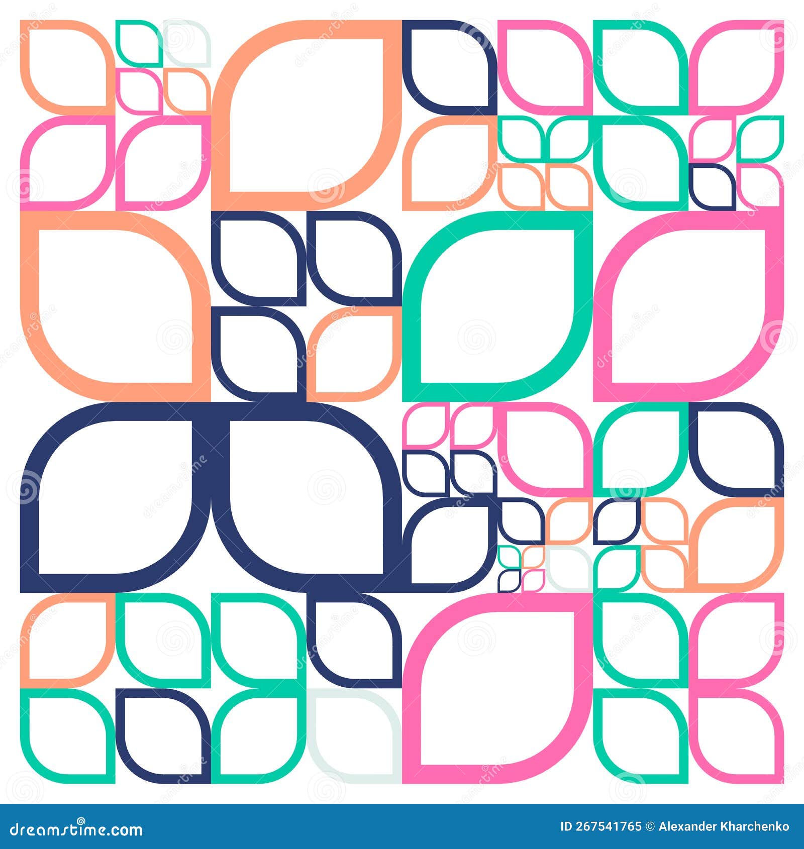 Modern Creative Abstract Geometrical Shape Pattern. 3d Rendering Stock ...