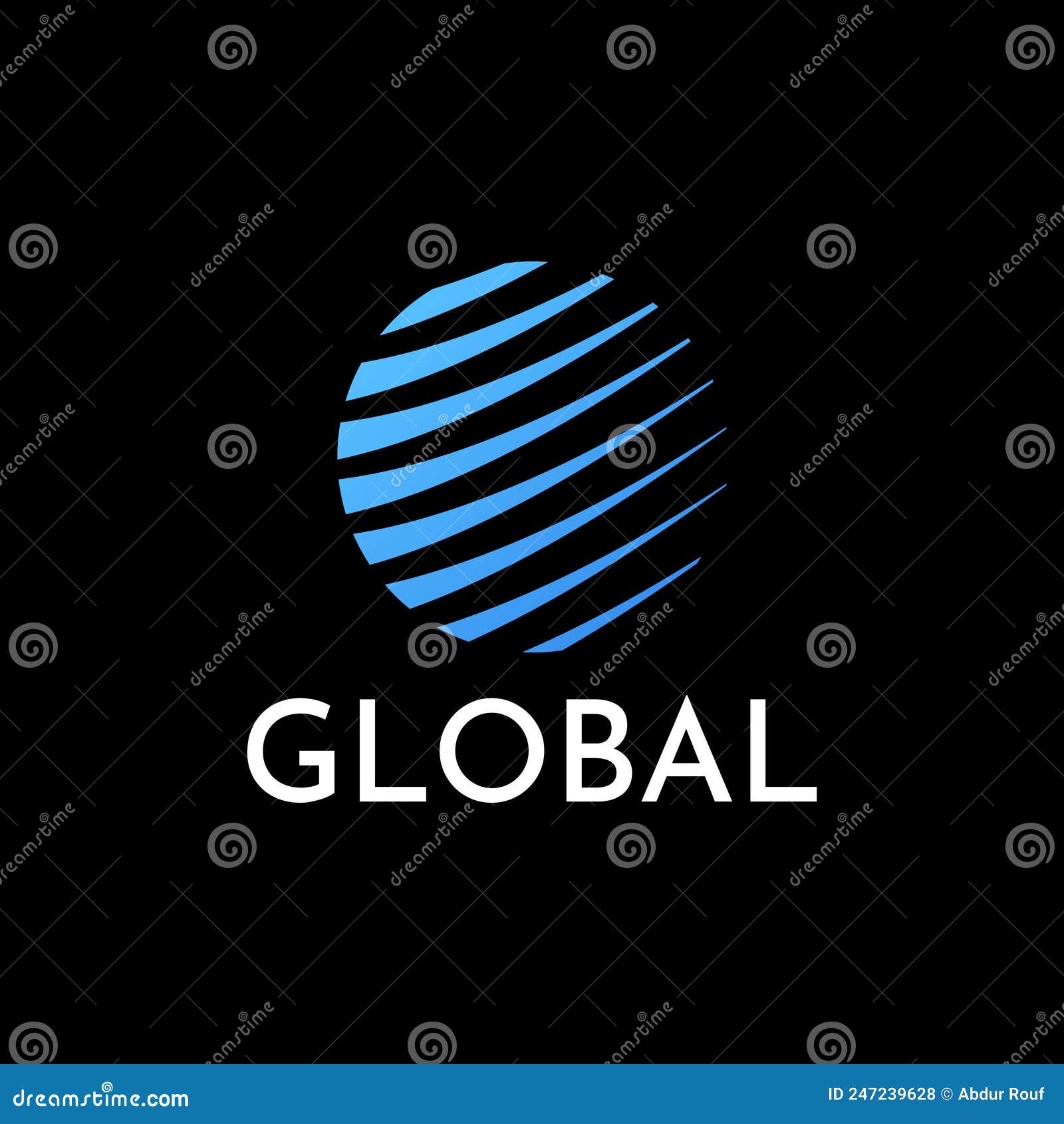 Abstract Sliced Globe Logo Design Stock Vector - Illustration of global ...