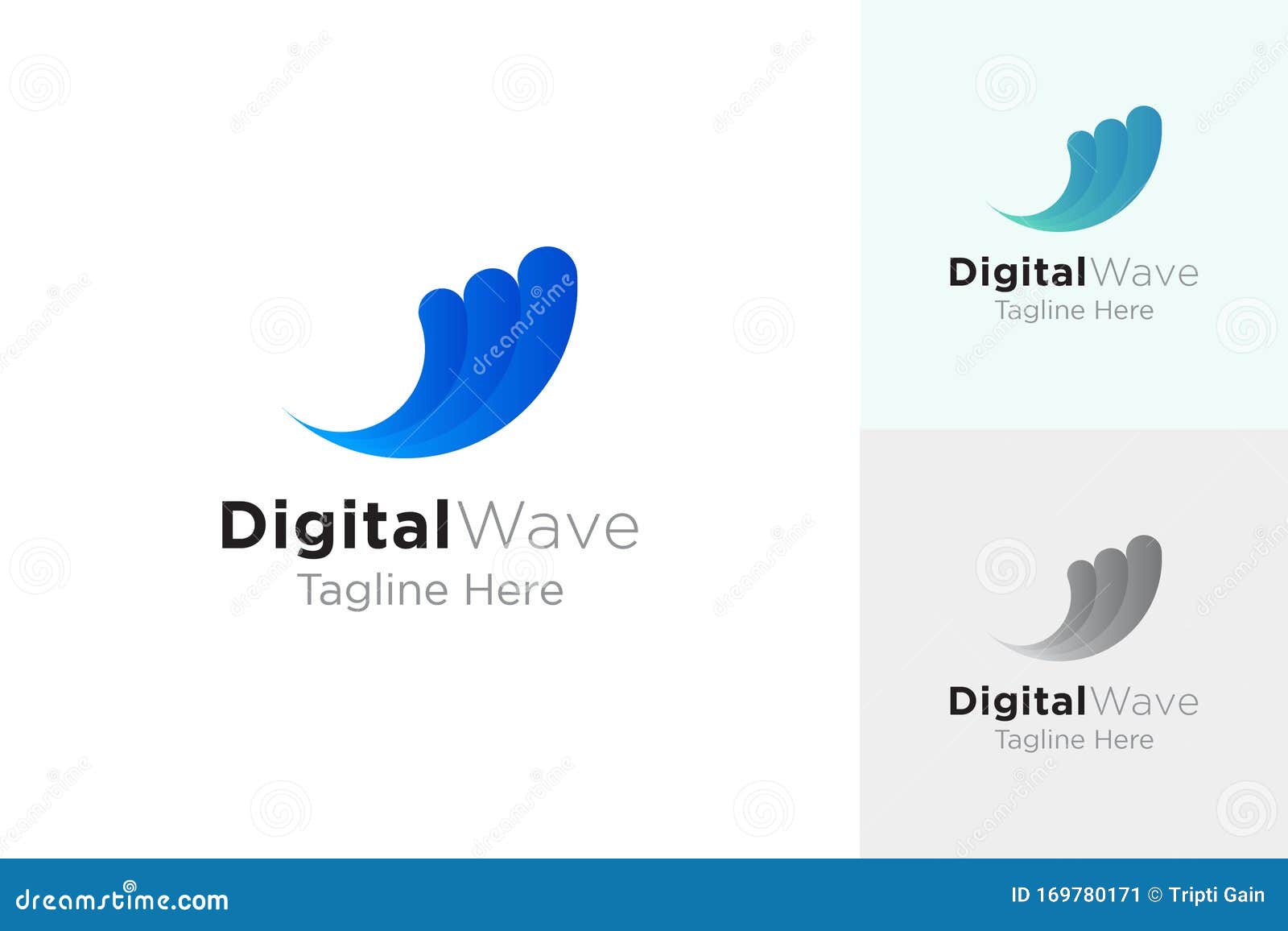 Modern and Creative Abstract Wave Logo Design Stock Vector ...