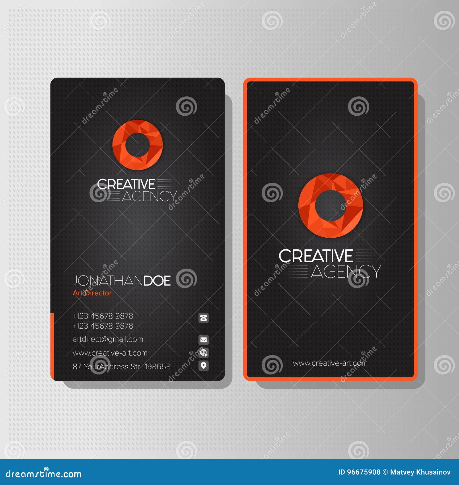Modern Creative Agency Business Card Stock Vector - Illustration of ...