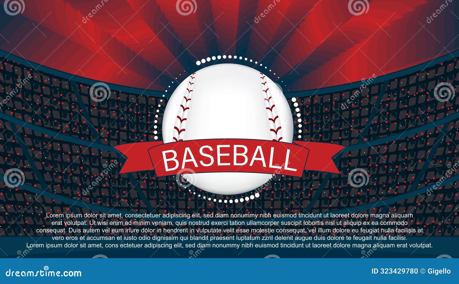 Modern and Creative Baseball Design, Baseball Stadium, Vector ...
