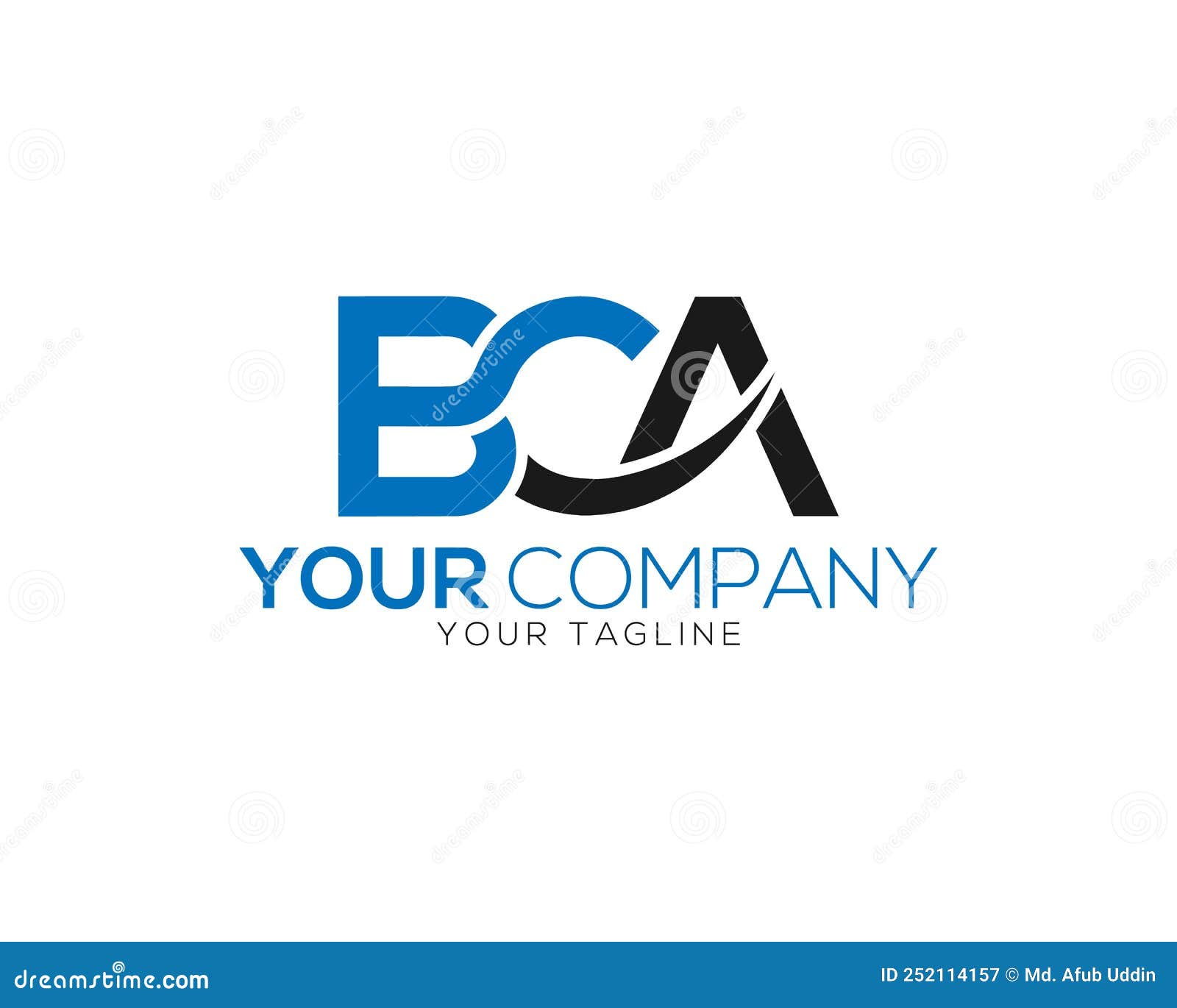 Modern Creative BCA Letter Logo Design Stock Vector - Illustration of ...