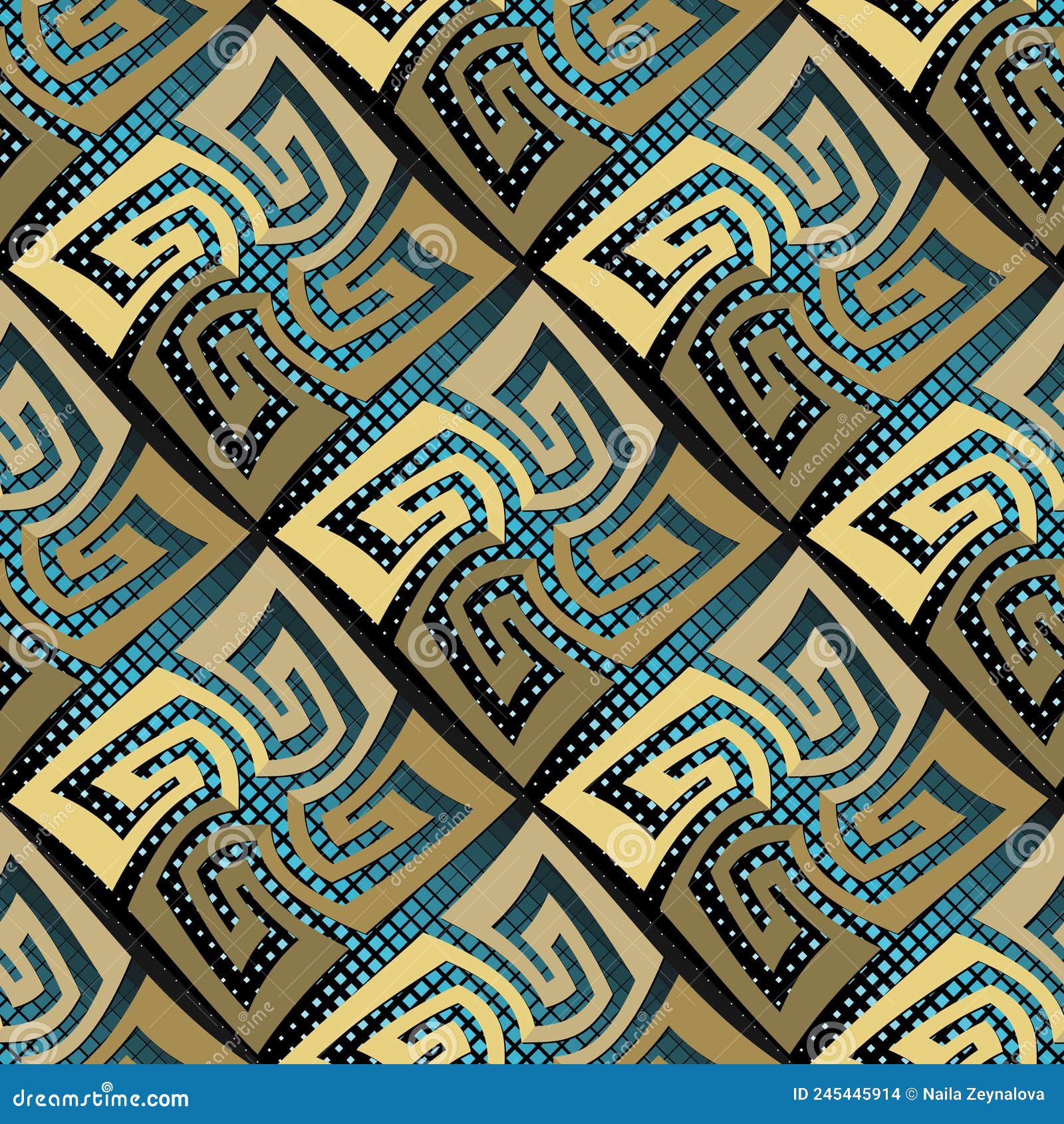 Modern Creative Beautiful Seamless Pattern. Halftone Digital Ornamental ...