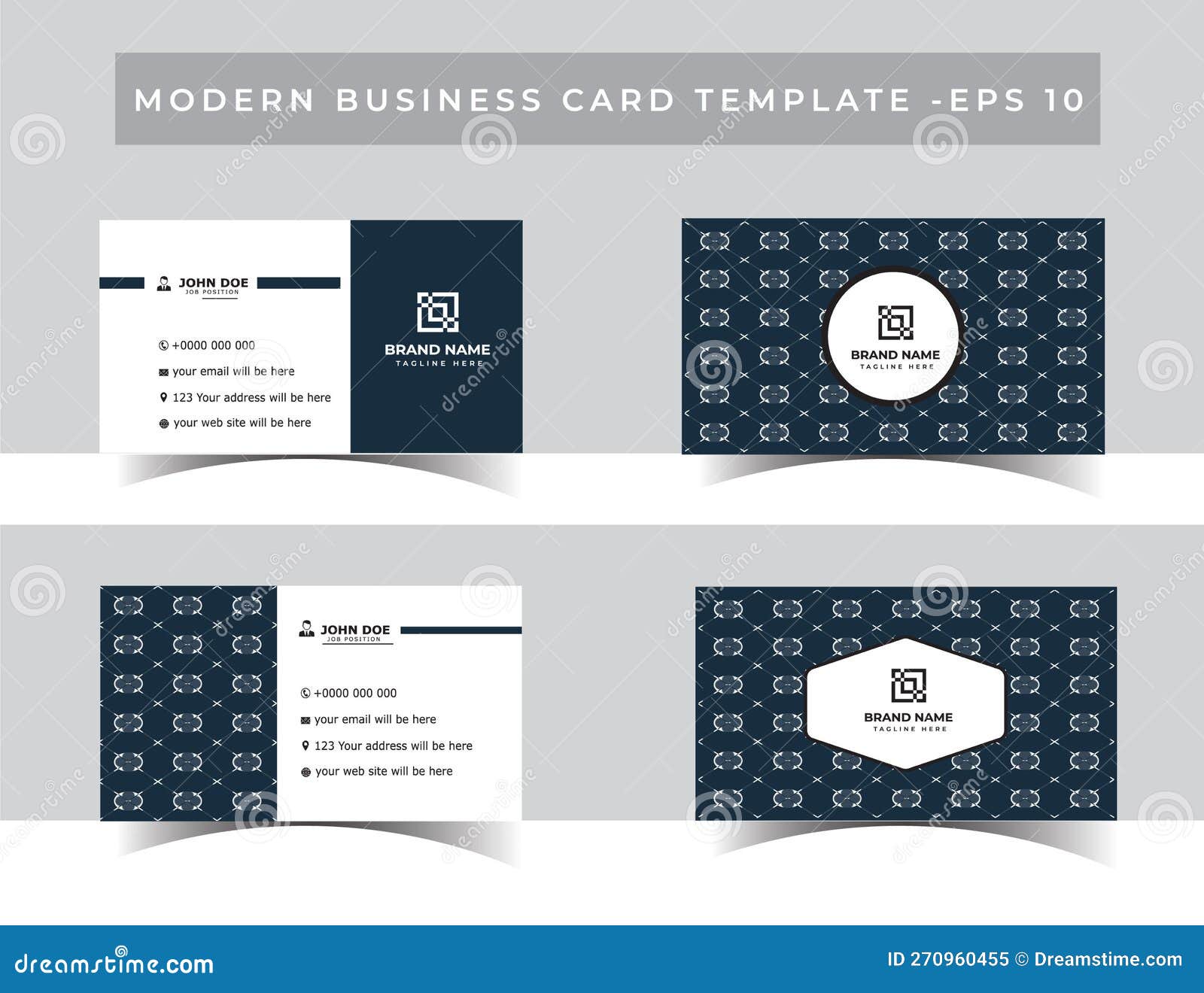 Modern Creative Business Card Template Design Set. Stock Vector ...