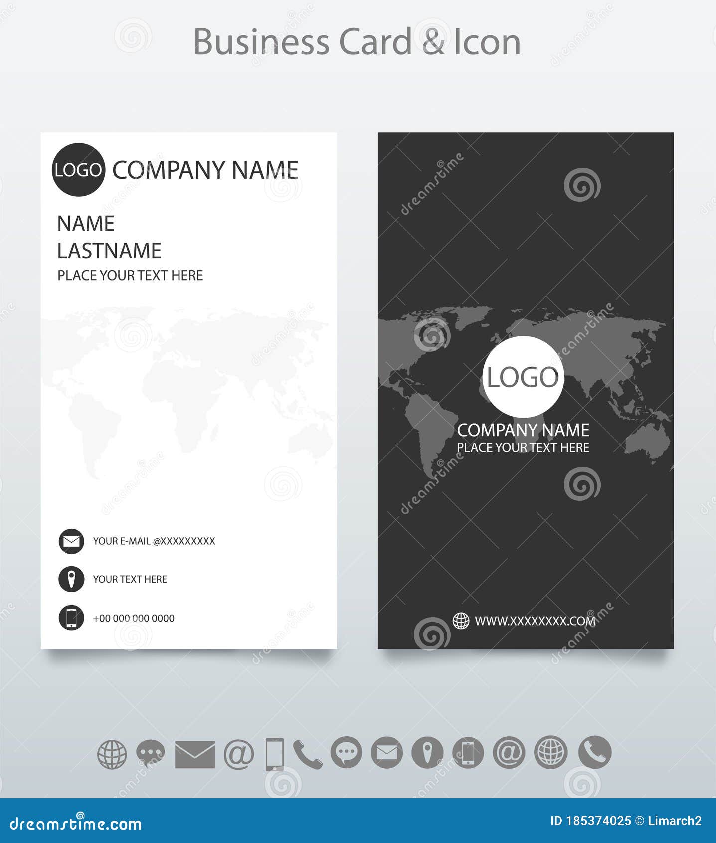 Modern Creative Business Card Template and Icon Background. Stock ...