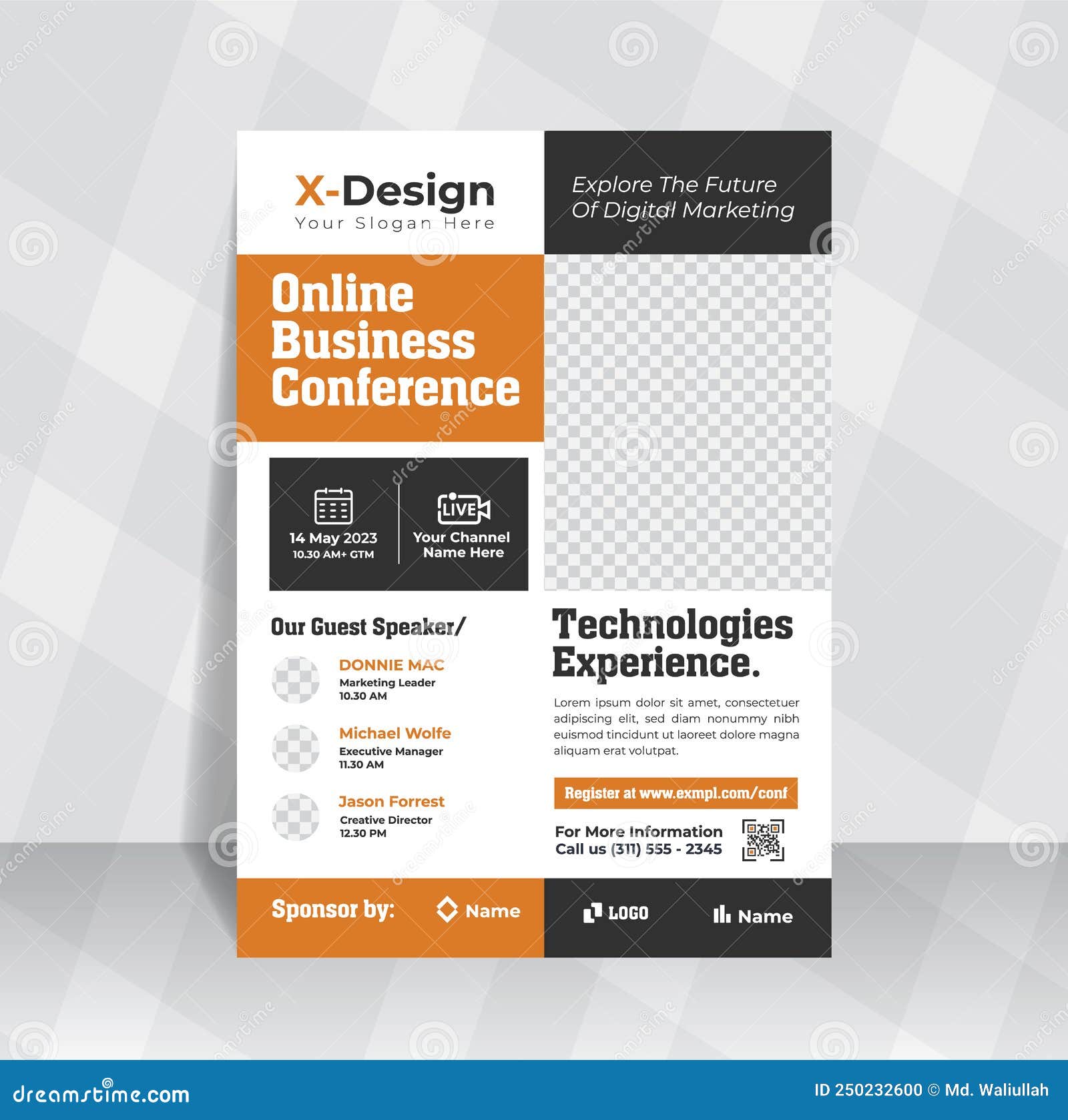 Modern and Creative Business Conference Flyer Template Stock Vector ...