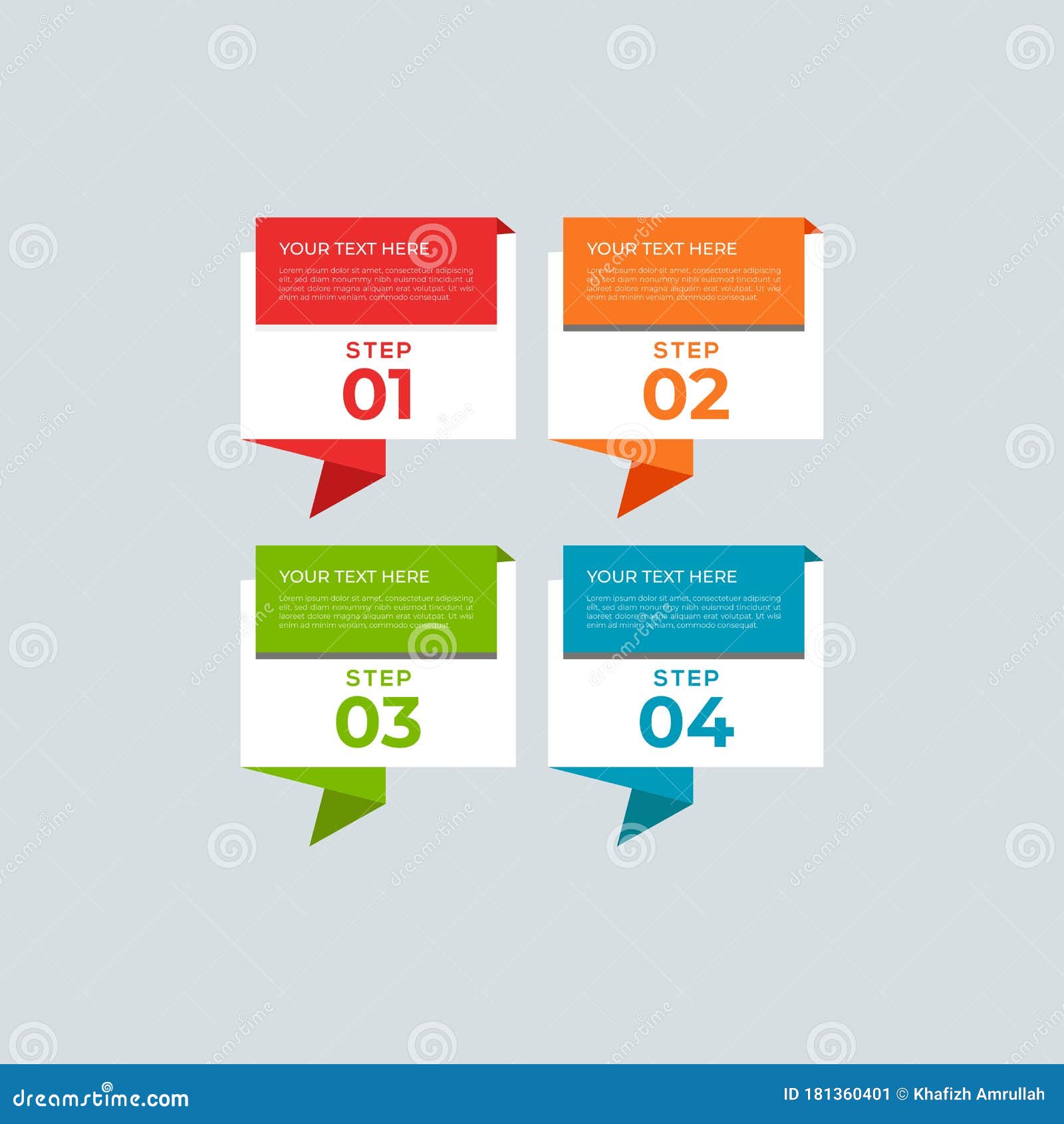 Modern and Creative Business Infographic Design Template with Four ...