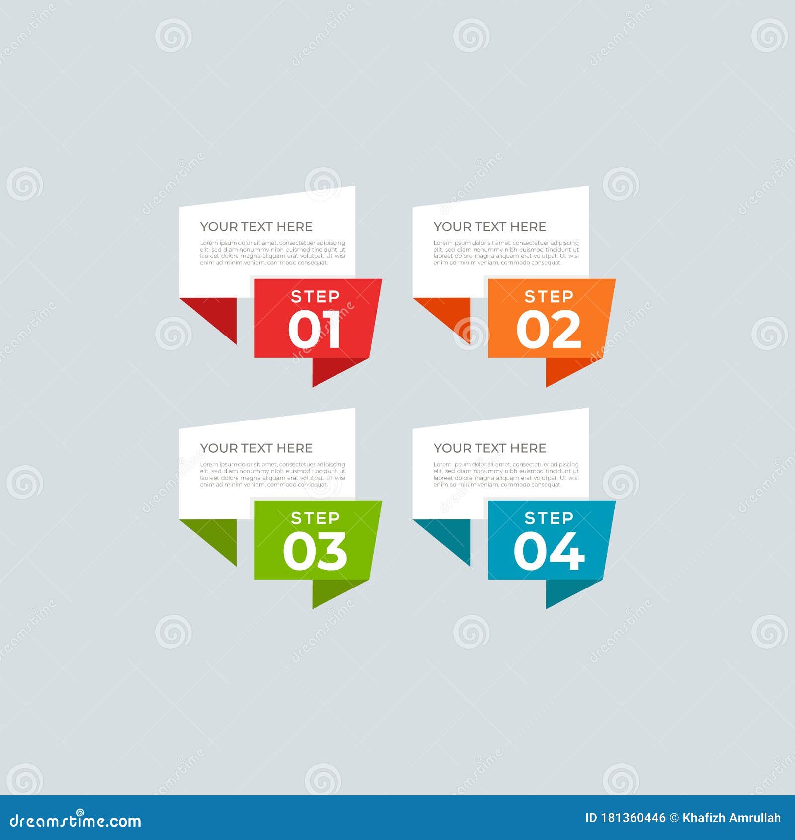 Modern and Creative Business Infographic Design Template with Four ...