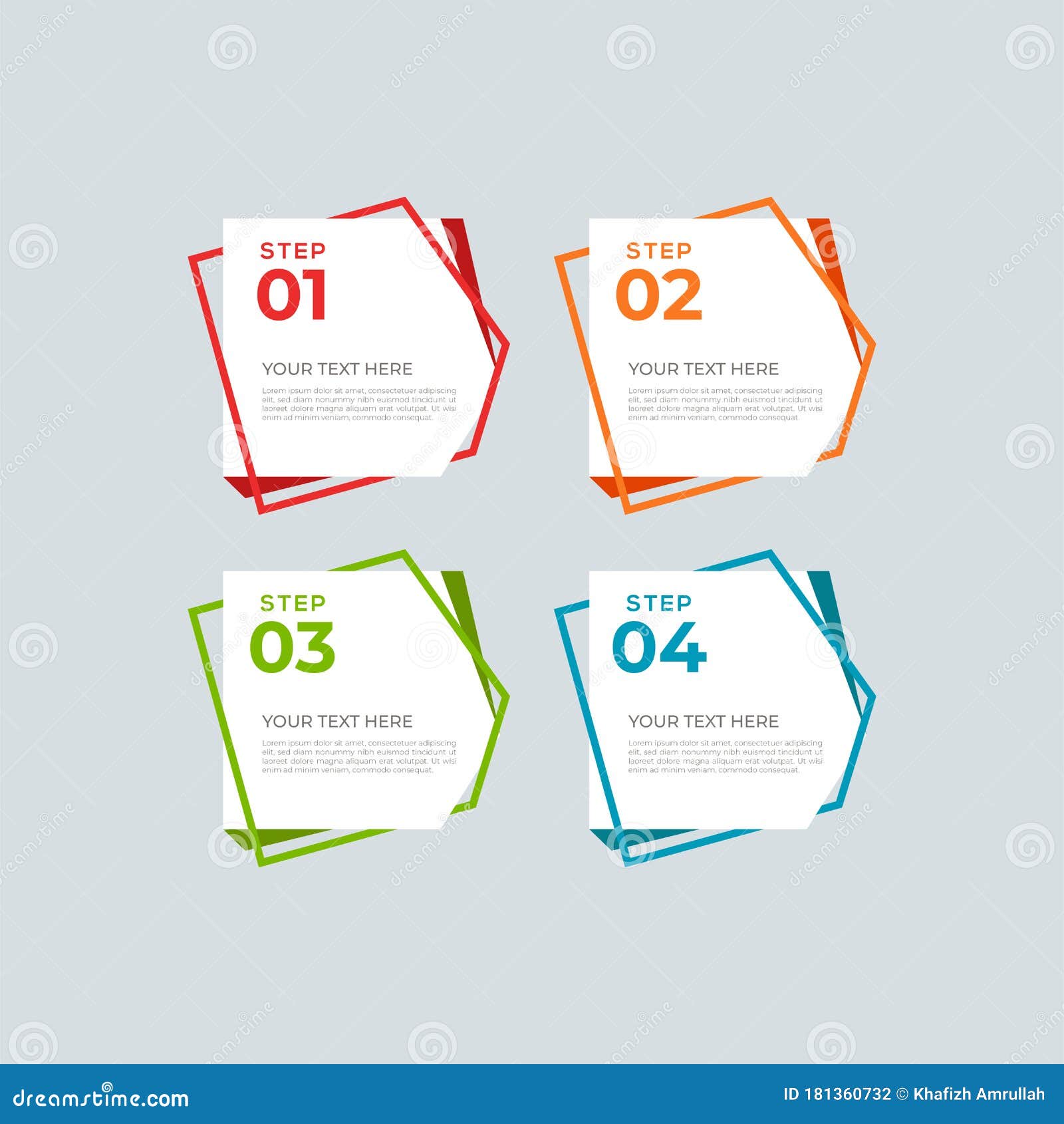 Modern and Creative Business Infographic Design Template with Four ...