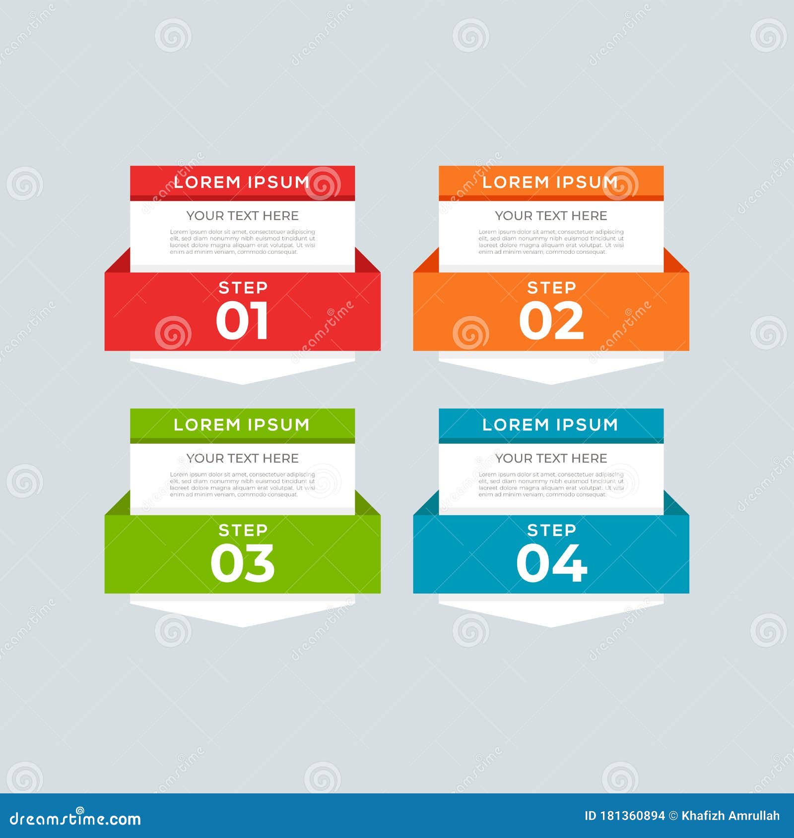 Modern and Creative Business Infographic Design Template with Four ...