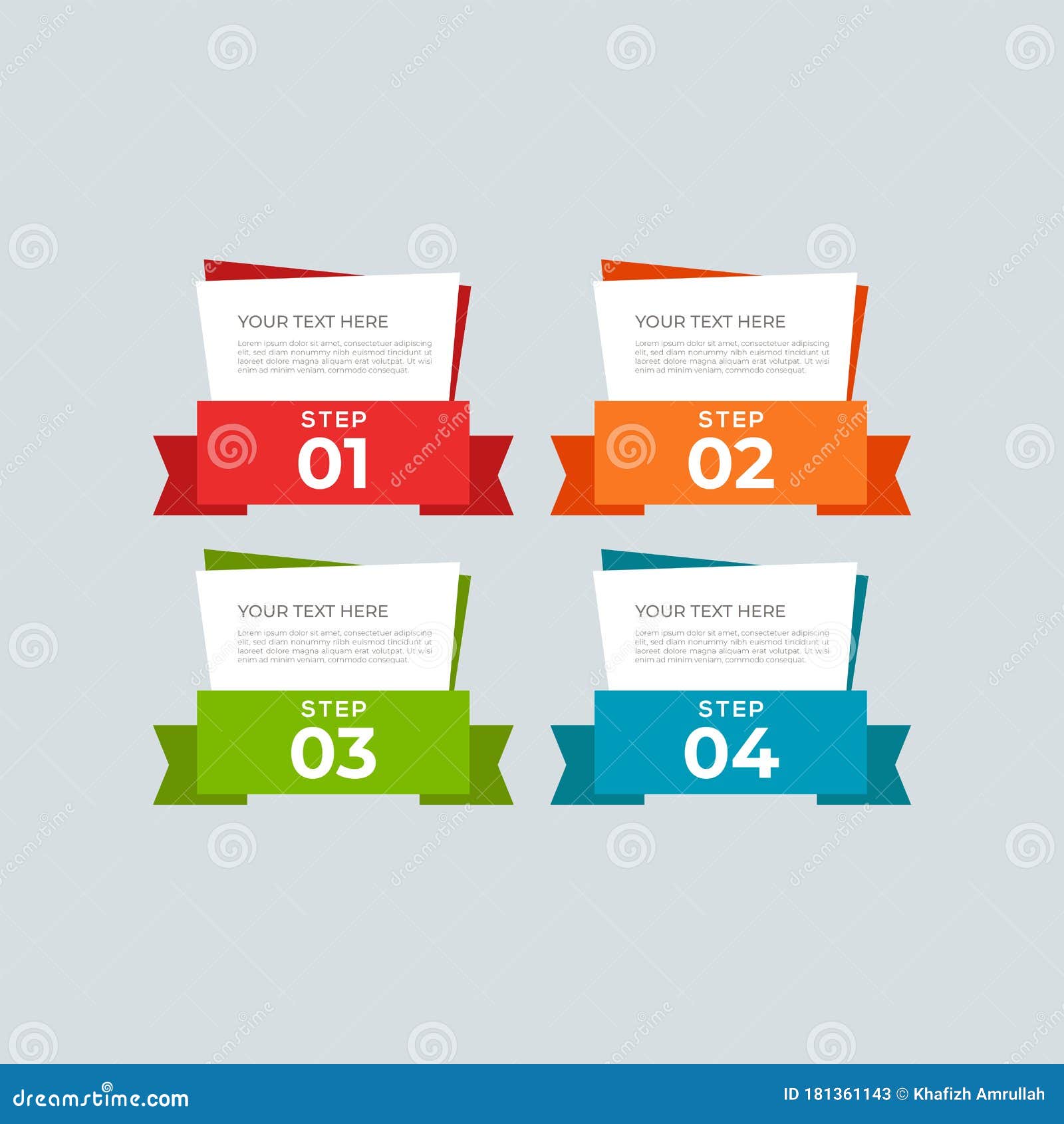 Modern and Creative Business Infographic Design Template with Four ...