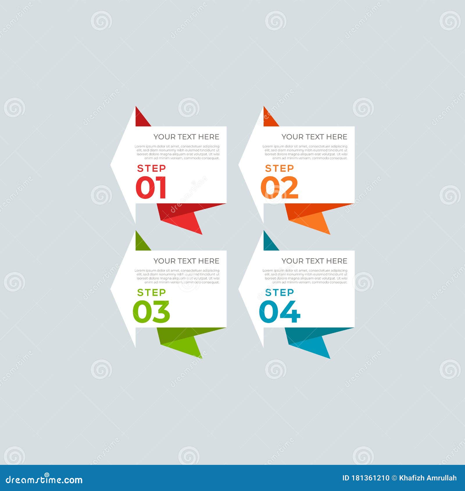 Modern and Creative Business Infographic Design Template with Four ...