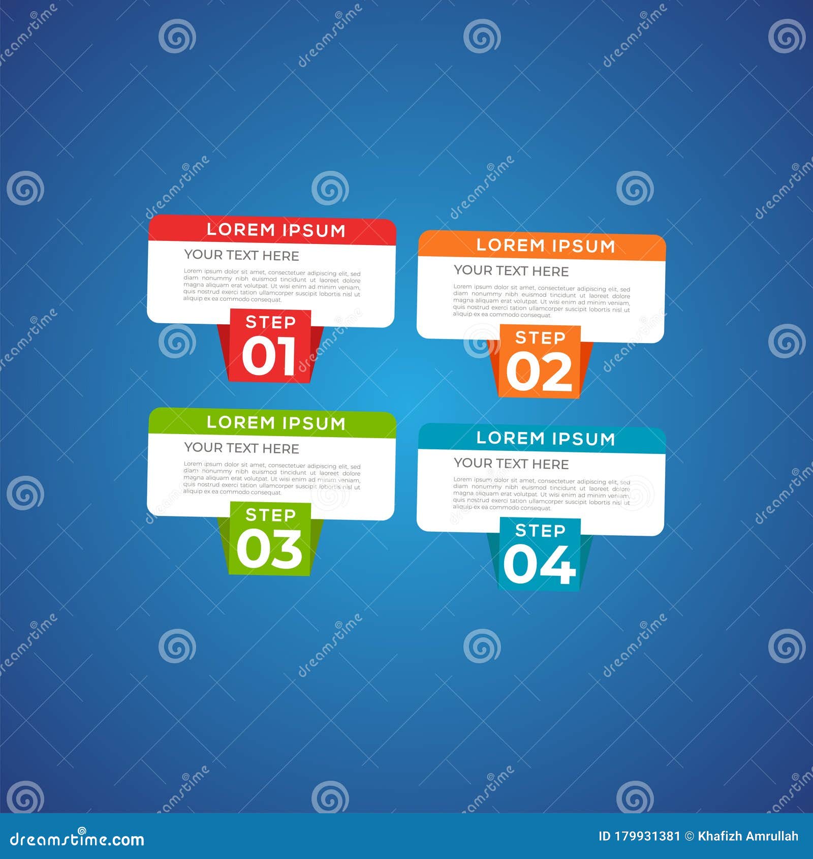 Modern and Creative Business Infographic Design Template with Four ...