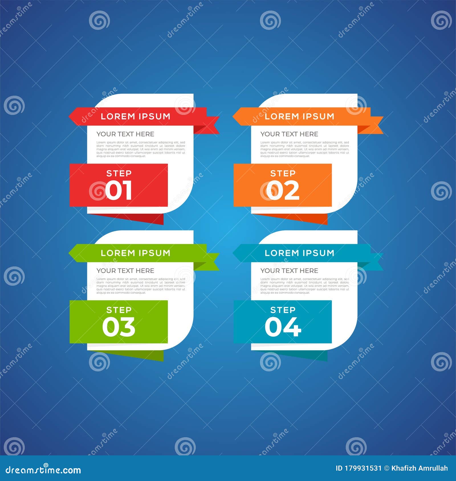 Modern and Creative Business Infographic Design Template with Four ...