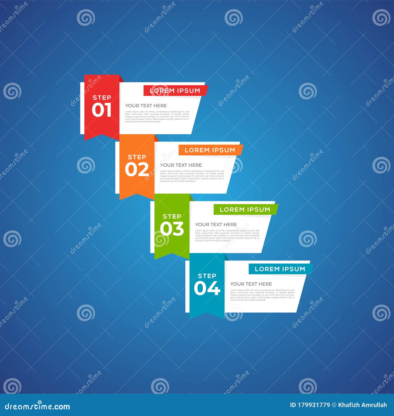 Modern and Creative Business Infographic Design Template with Four ...