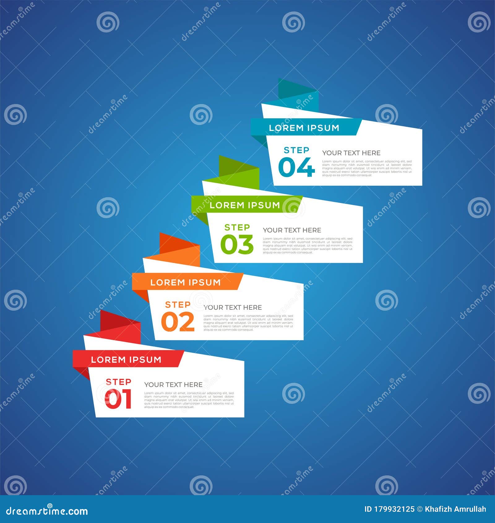 Modern and Creative Business Infographic Design Template with Four ...