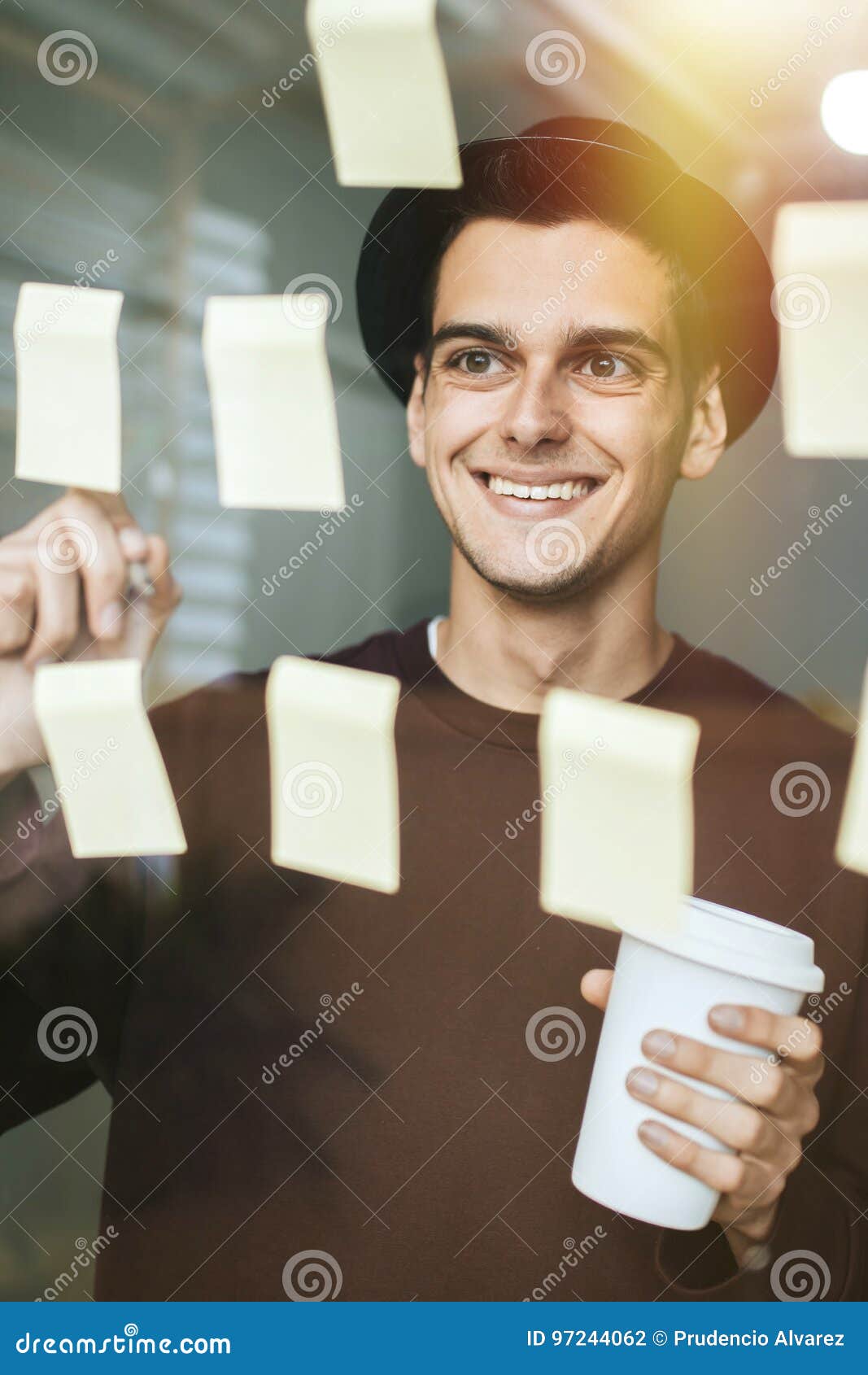 Creative Business Man Organizing the Work Stock Photo - Image of paper ...