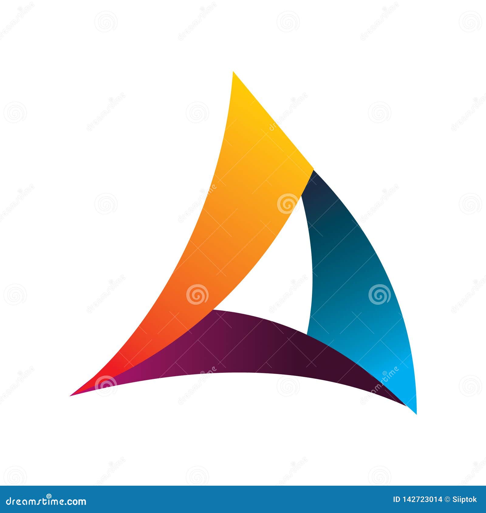 Creative Color Triangle Arrow Shape Logo Design Stock Illustration ...
