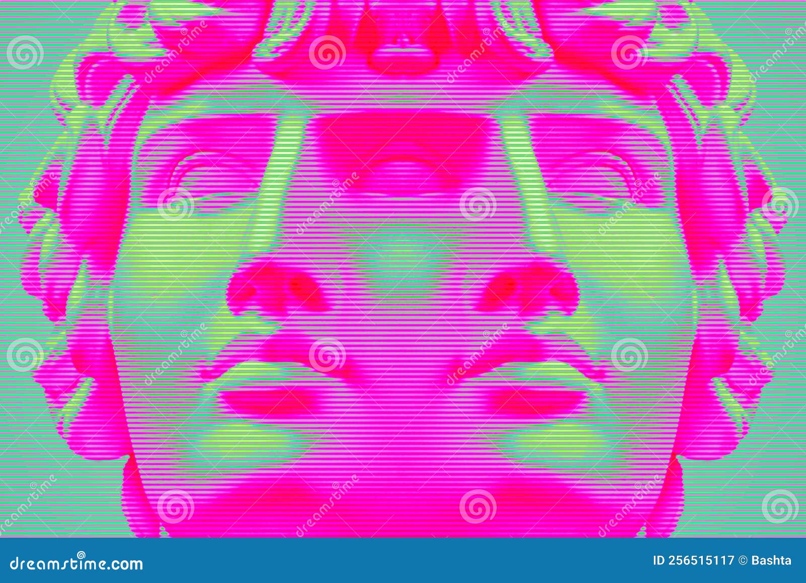 Modern Creative Colored Graphic Sculpture with Blue Background ...