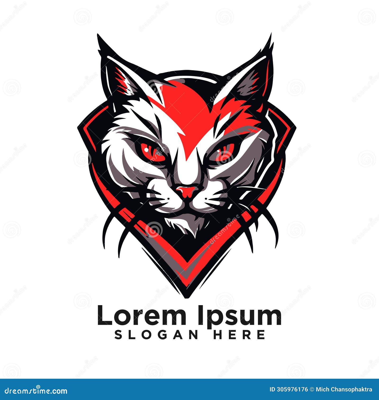 Modern Creative Esport Vector Cat Modern Logo Art Design Drawing Stock ...