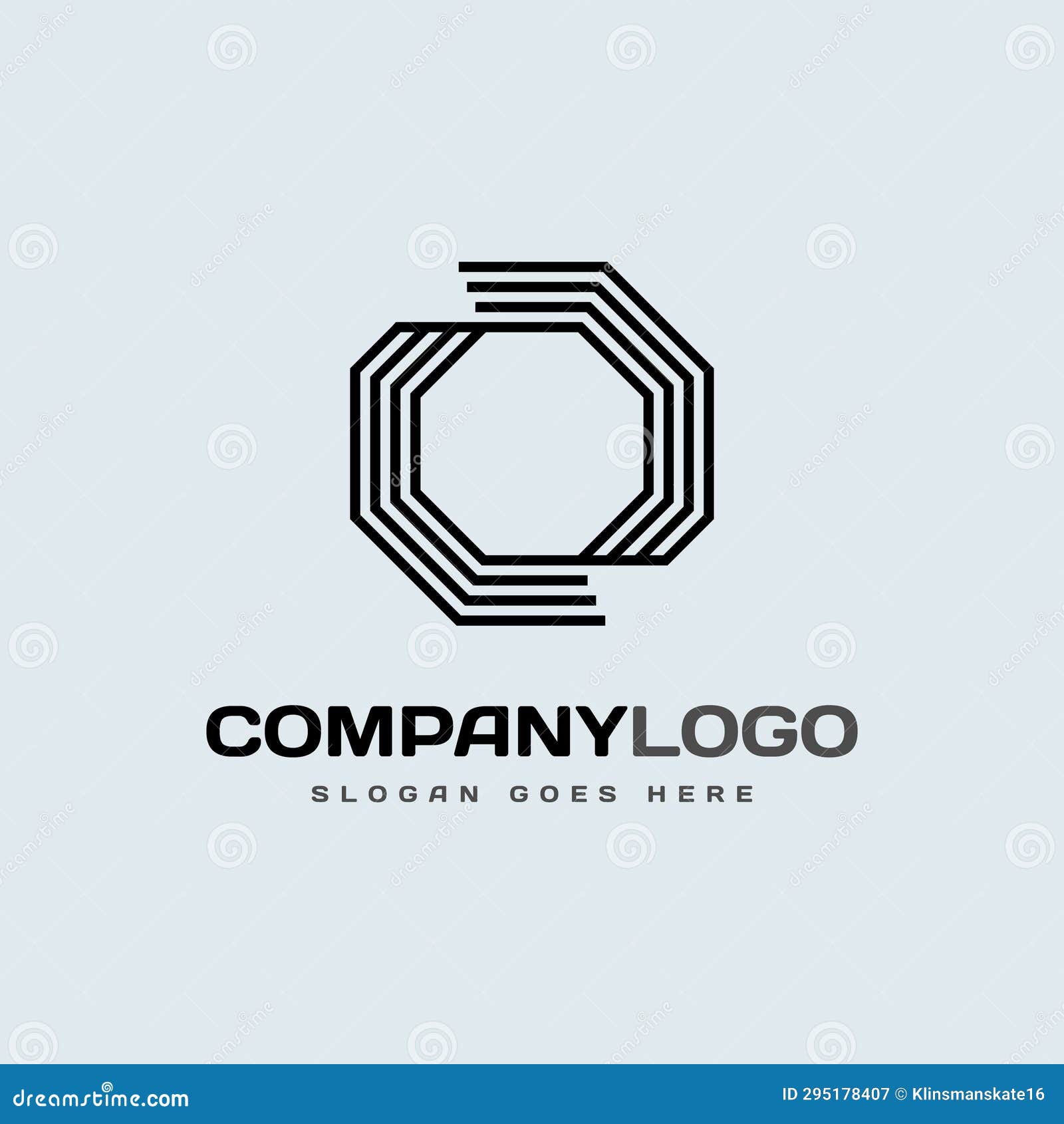 Modern Creative Geometric Line Logo Design Stock Vector - Illustration ...