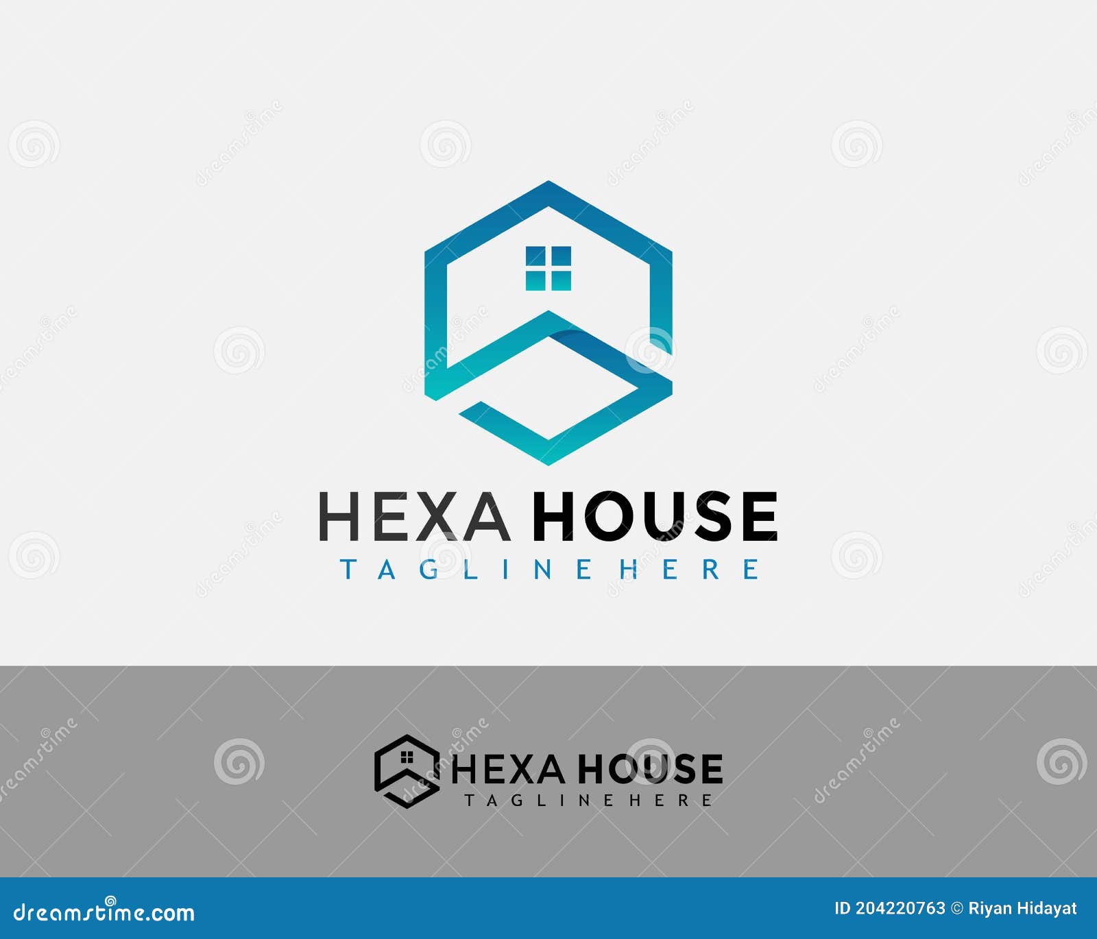 Modern Creative Hexa House Logo Design Vector Illustration Template ...